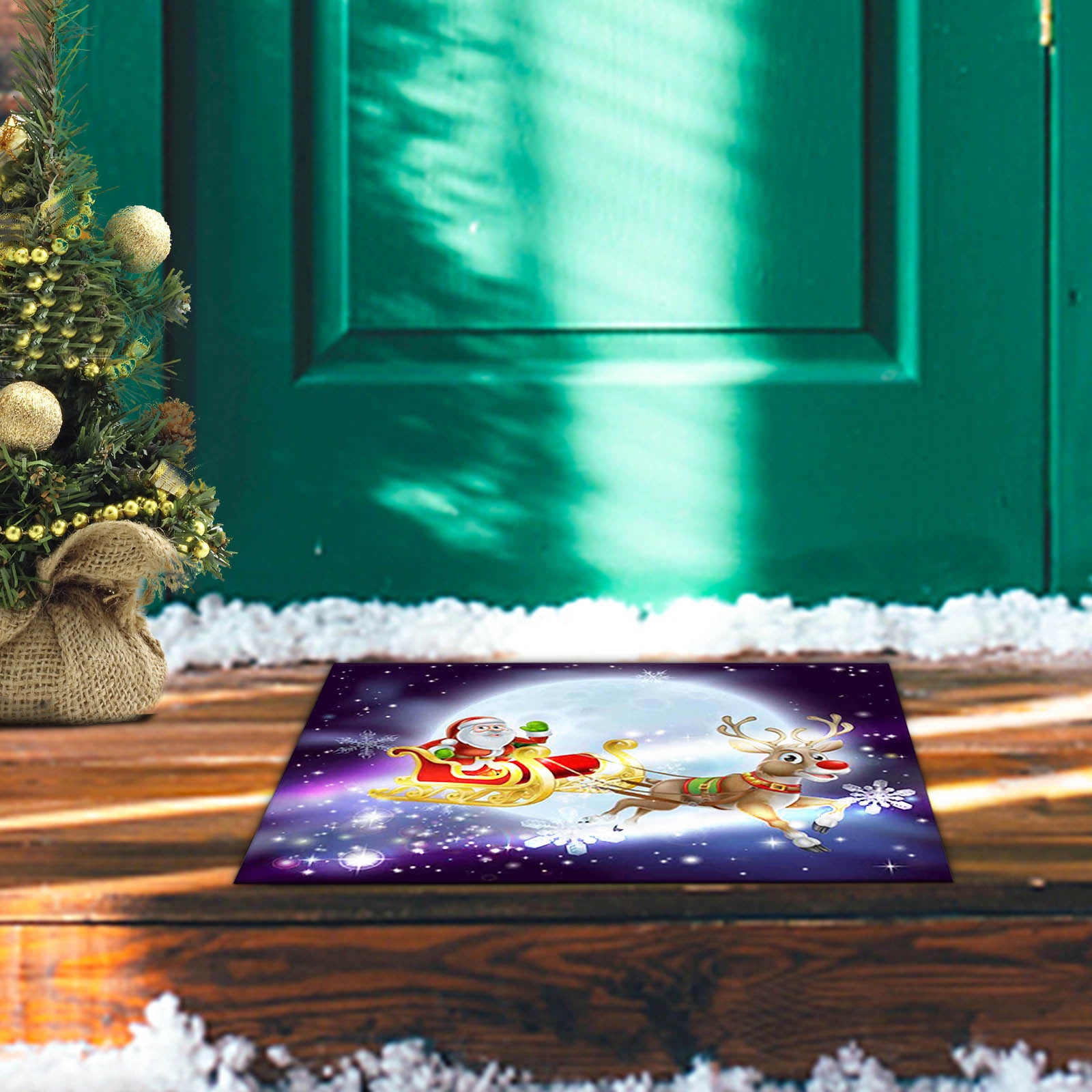 SDJMa Christmas Door Mats for Front Door Merry Christmas Welcome Door ...