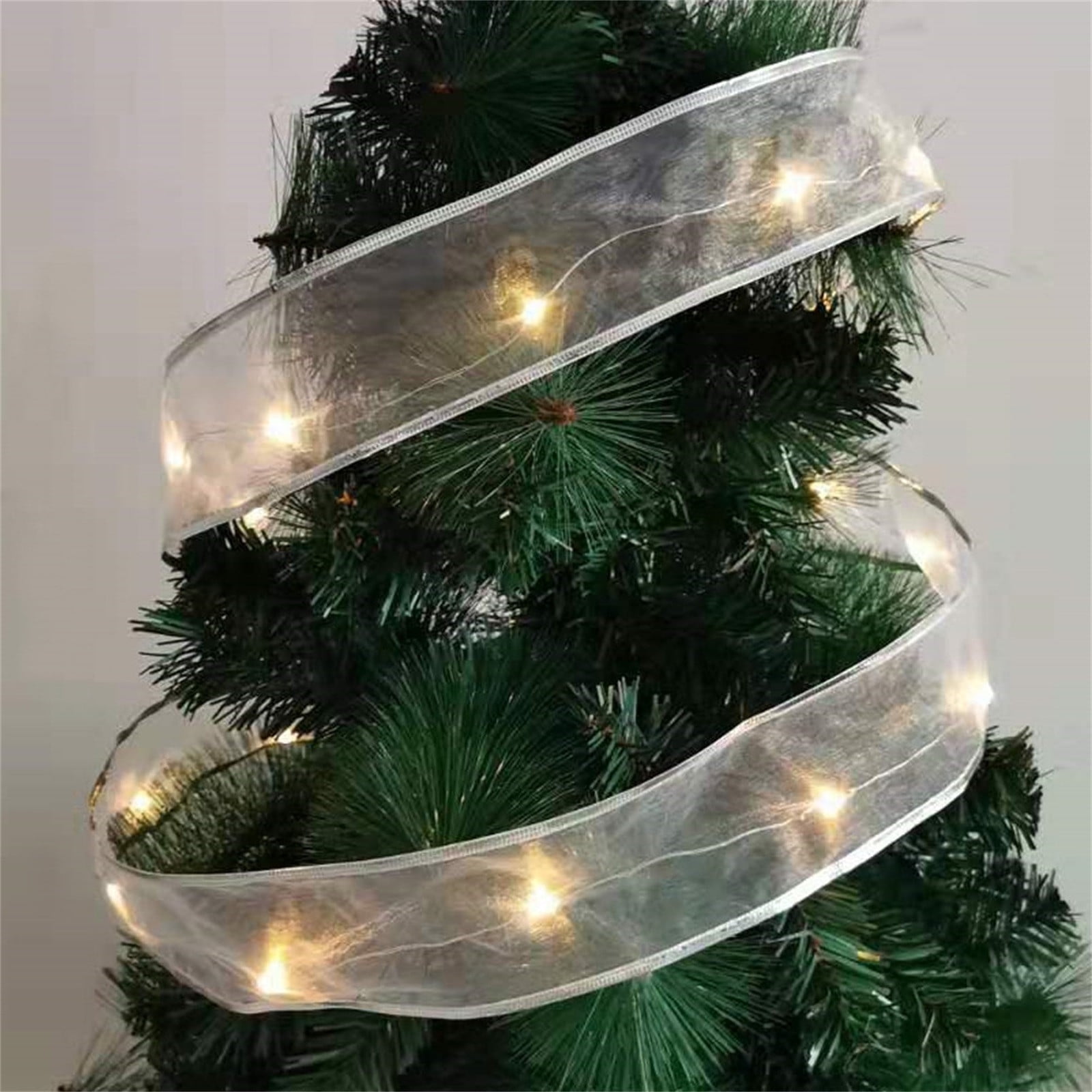 SDJMa Christmas Lights, Christmas Ribbon Lights 6.5 ft 20 Led Battery ...
