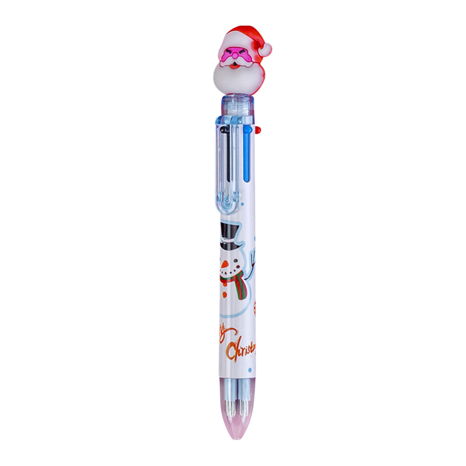 SDJMa Christmas Multicolor Ballpoint Pens 6 Colors Retractable Shuttle ...
