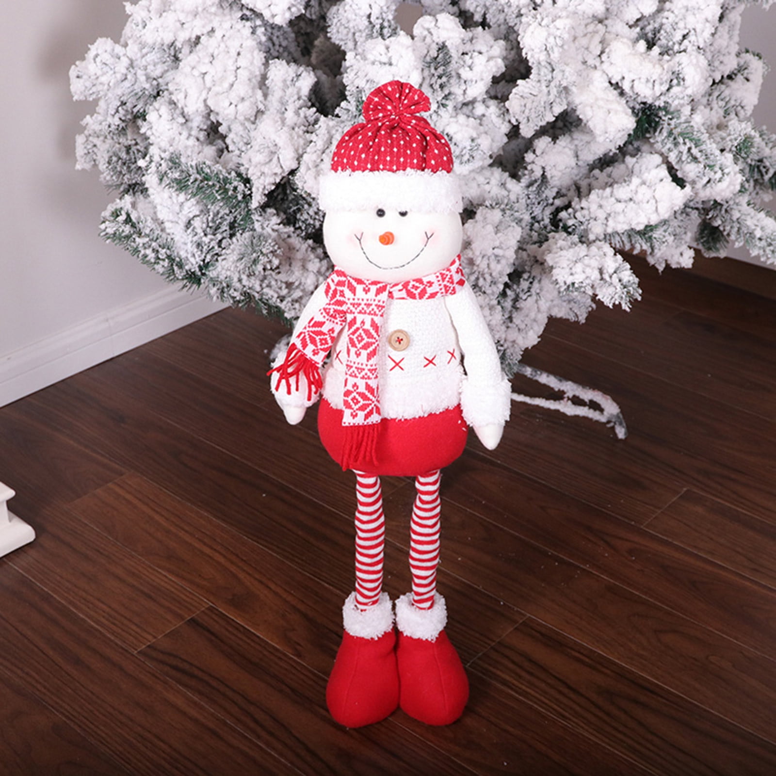 SDJMa Christmas Plush Toy 28 inch Retractable Long Leg Standing Plush ...
