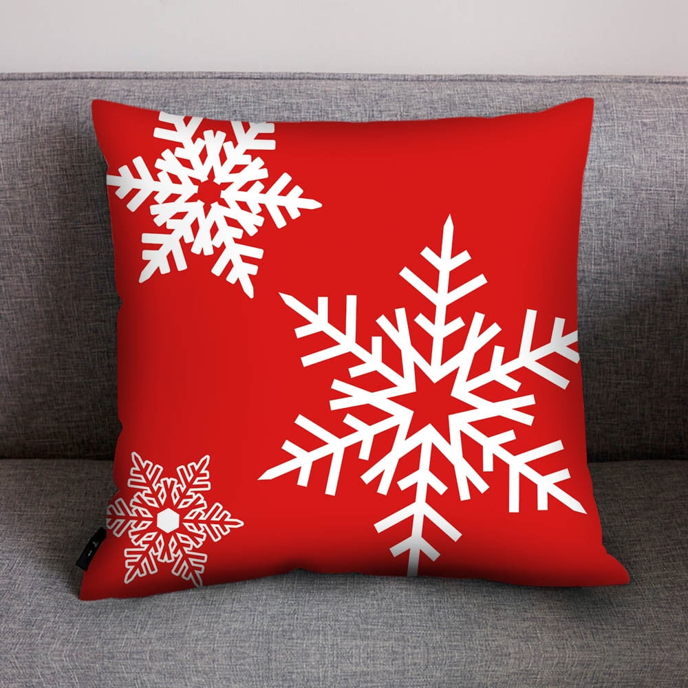 SDJMa Christmas Red Pillow Covers 18x18 Christmas Decorations Santa ...