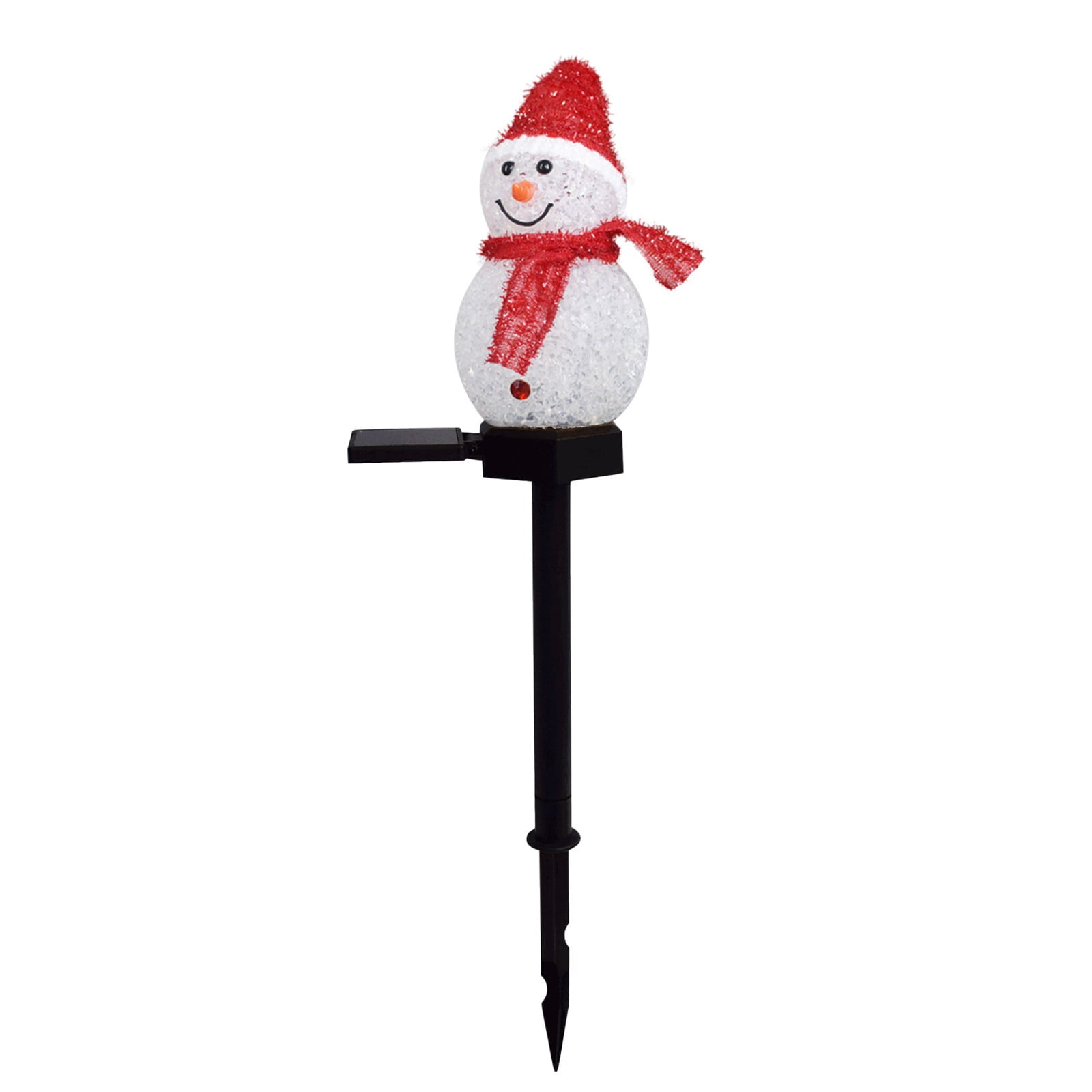 SDJMa Christmas Snowman Pathway Solar Stakes Lights 17.3 Inches Outdoor ...