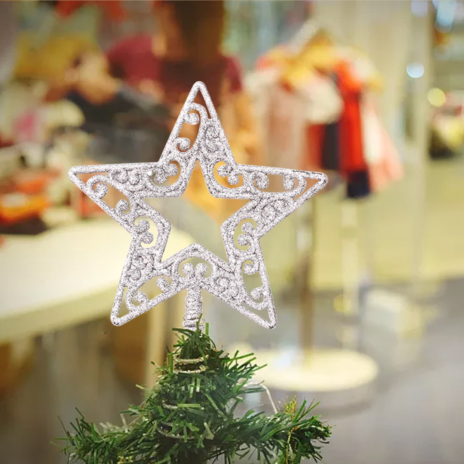 SDJMa Christmas Tree Topper Star,Christmas Decorations Xmas Tree Star ...