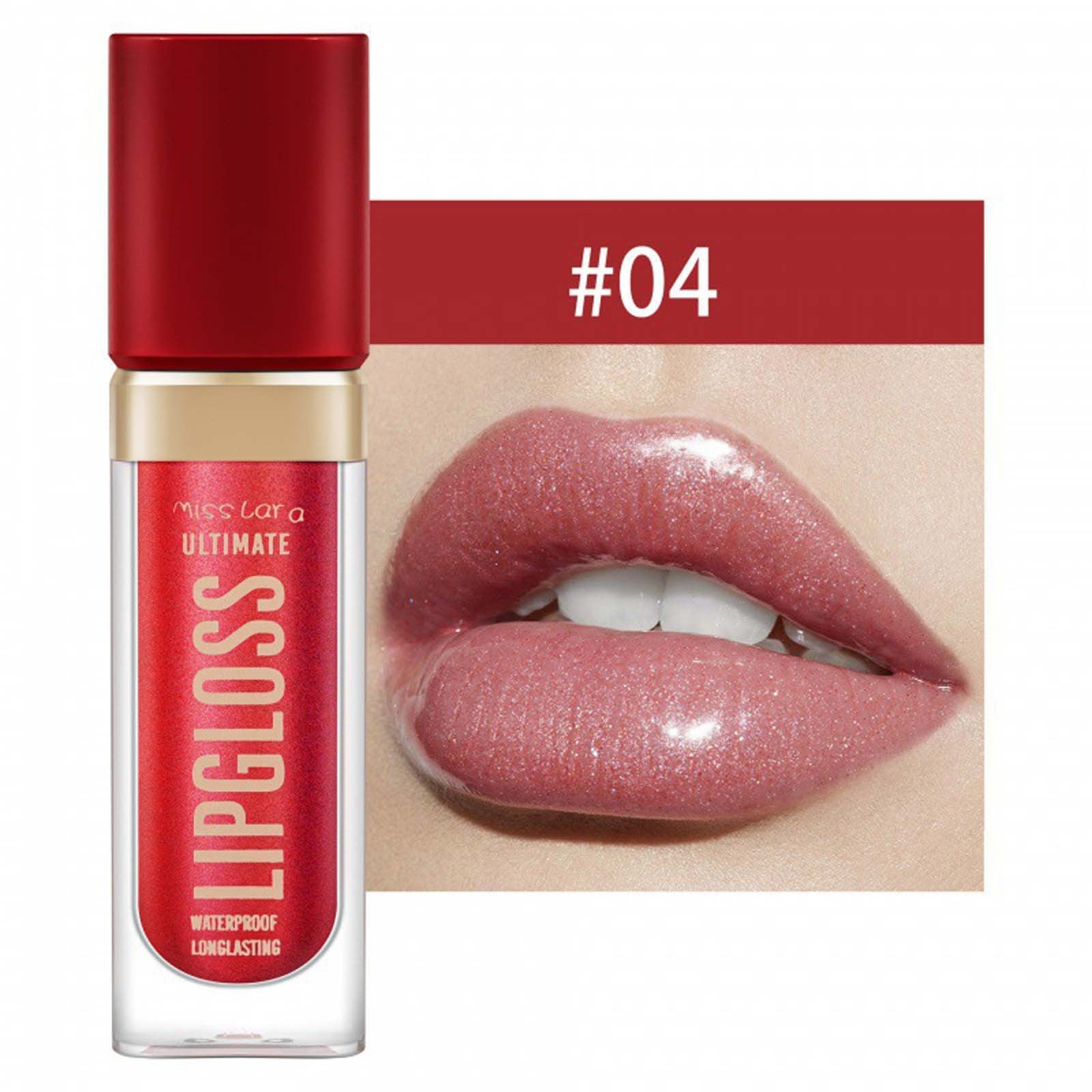 SDJMa Clear Glitter Lip Gloss Lip Plumper - Hydrating Lip Glow Oil ...