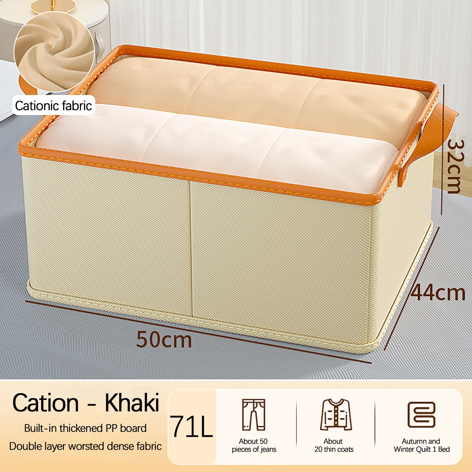 SDJMa Clothing Storage Bins for Closet with Handles, Foldable Rectangle ...