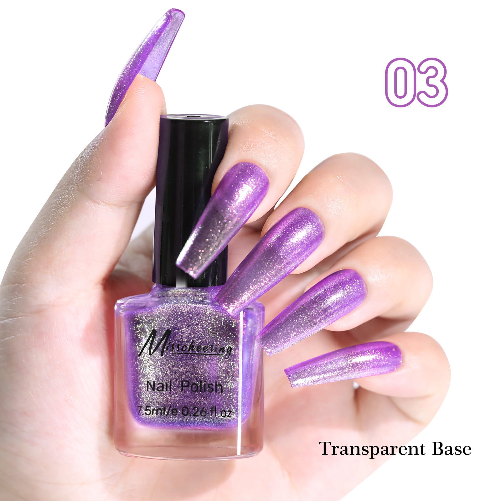 SDJMa Color Changing Gel Nail Polish, 8 Colors Pearl Aurora Mood ...