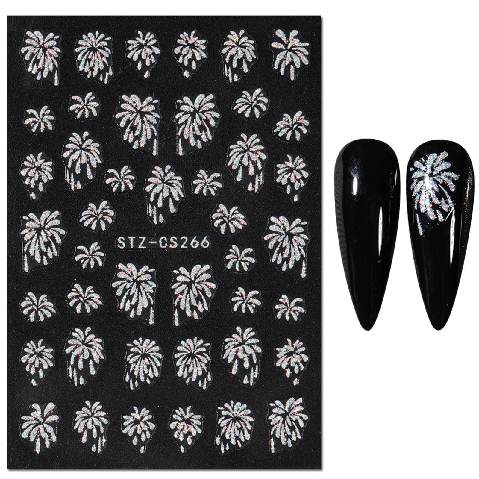 SDJMa Colorful Firework Nail Stickers Decal Starry Sky Sparkling ...