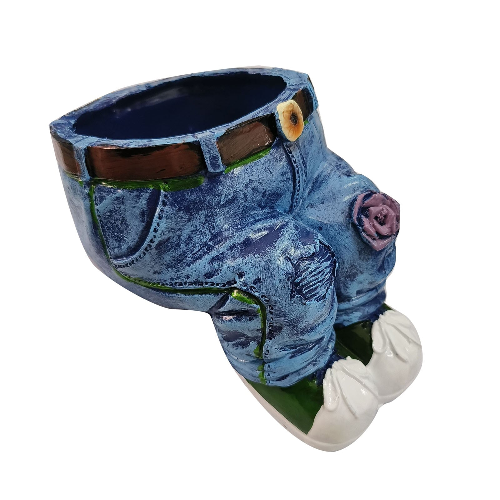 SDJMa Creative Denim Pants Resin Flower Pot,Upgrade Outdoor Indoor ...