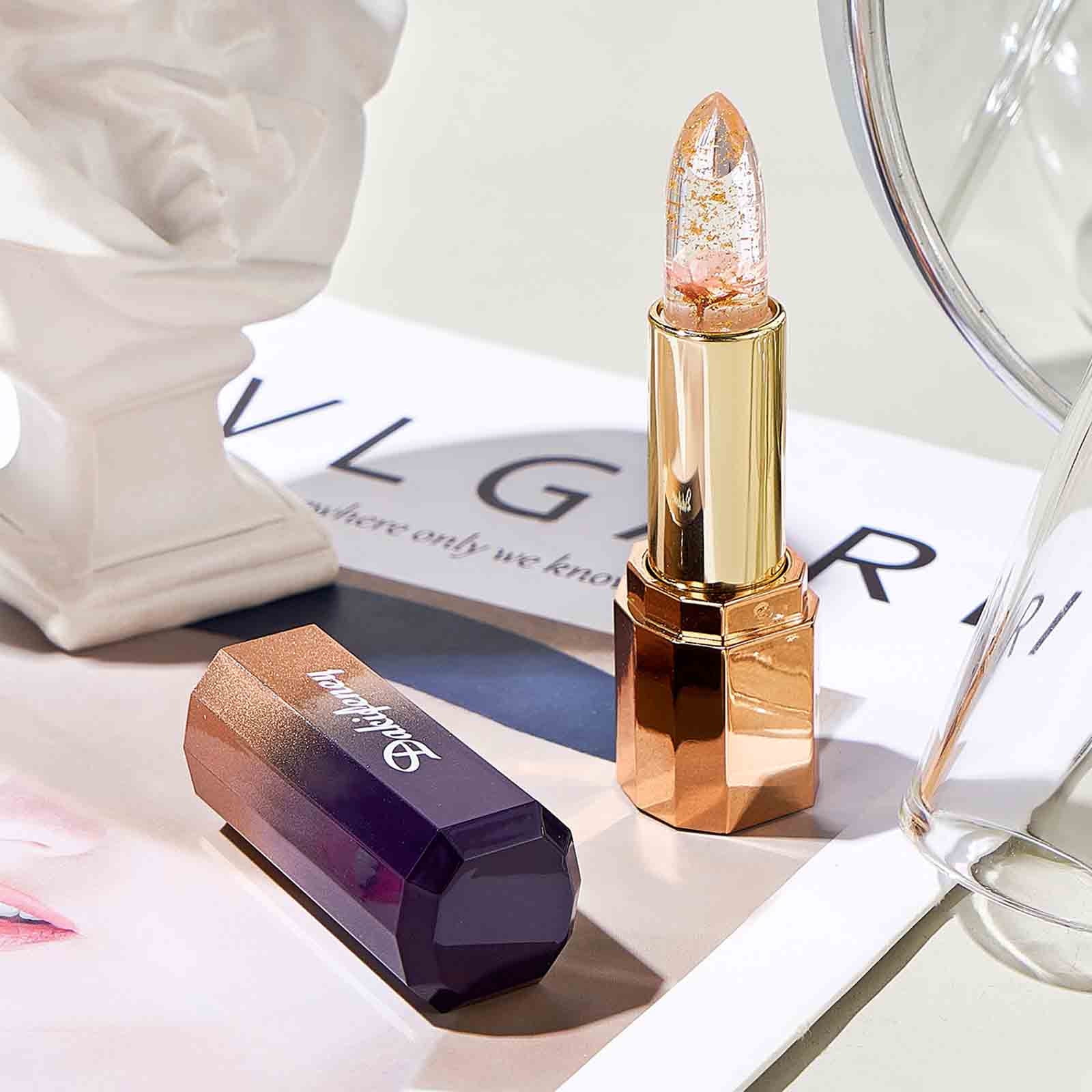 SDJMa Crystal Flower Jelly Color Changing Lipstick - PH Color Change ...