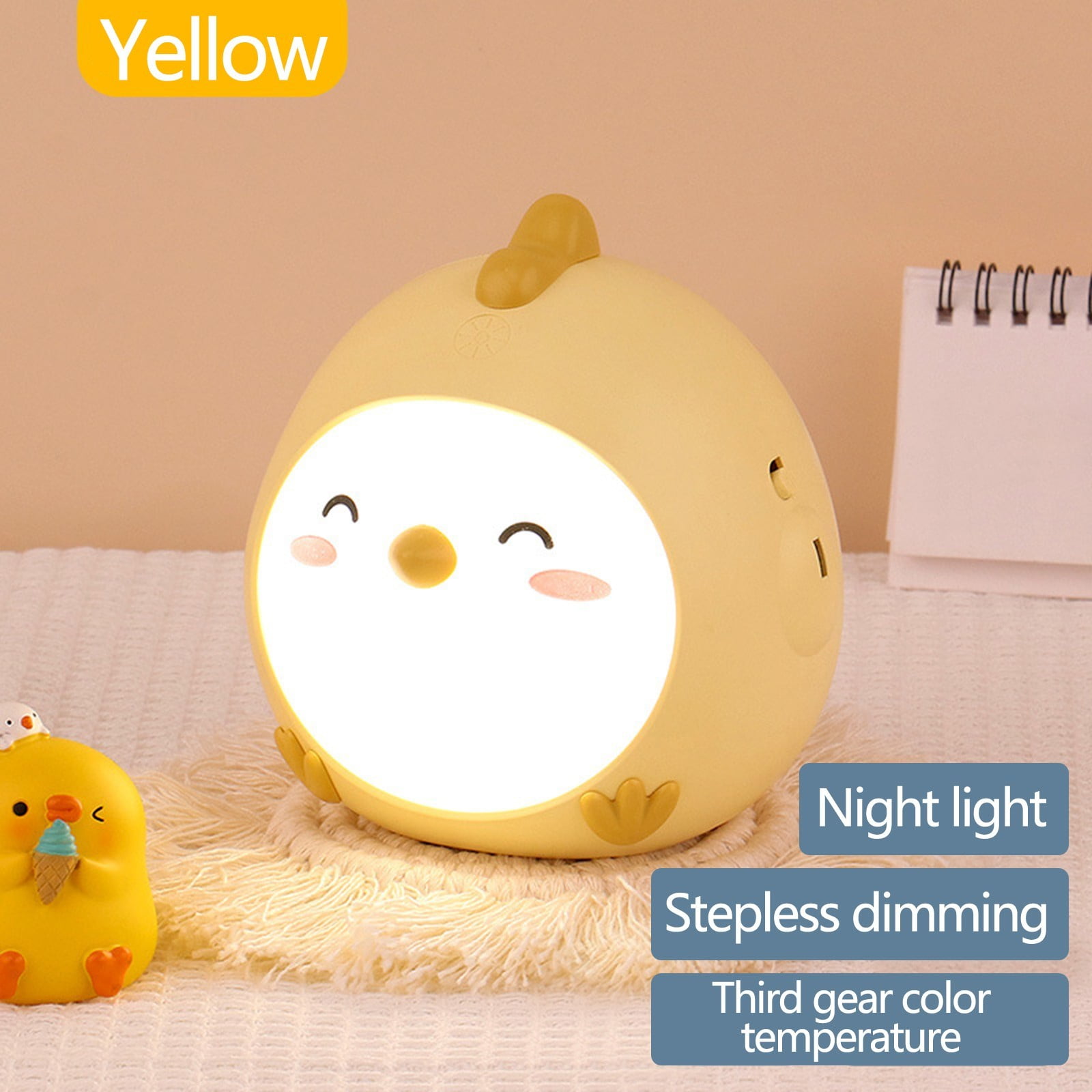 SDJMa Cute Little Chicken Night Light, Kids Night Light Lamp for Girls ...