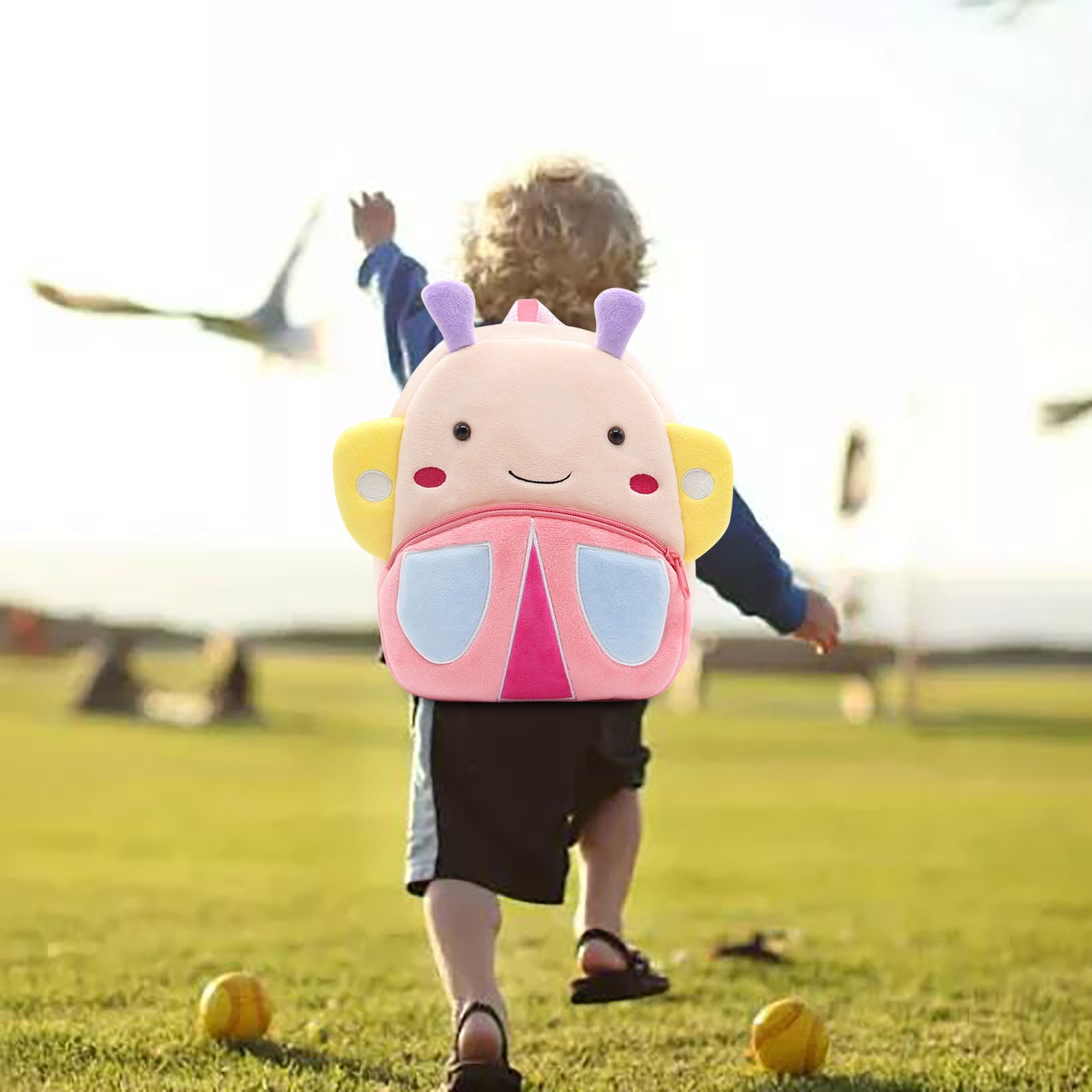 SDJMa Cute Toddler Backpack Toddler Bag Plush Animal Cartoon Mini ...