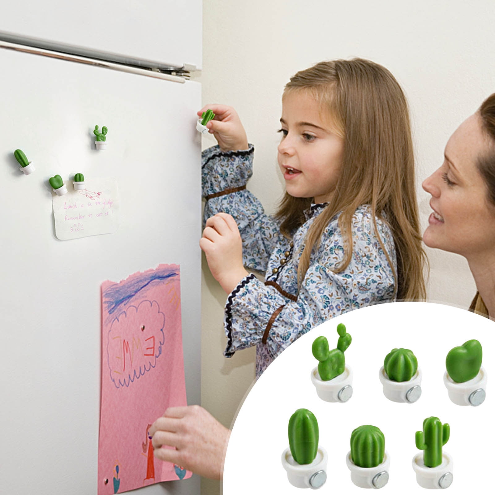 SDJMa Decorative Refrigerator Magnets, 6pcs Cute Succulent Plant ...