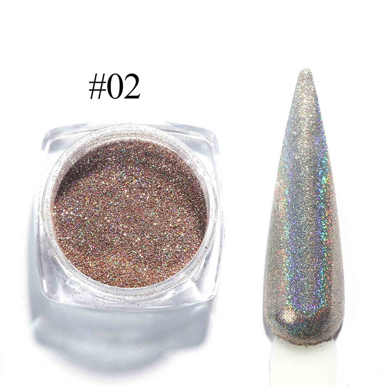 SDJMa Diamond Nail Powder Sparkling Crystal Glitter Holographic Nail ...