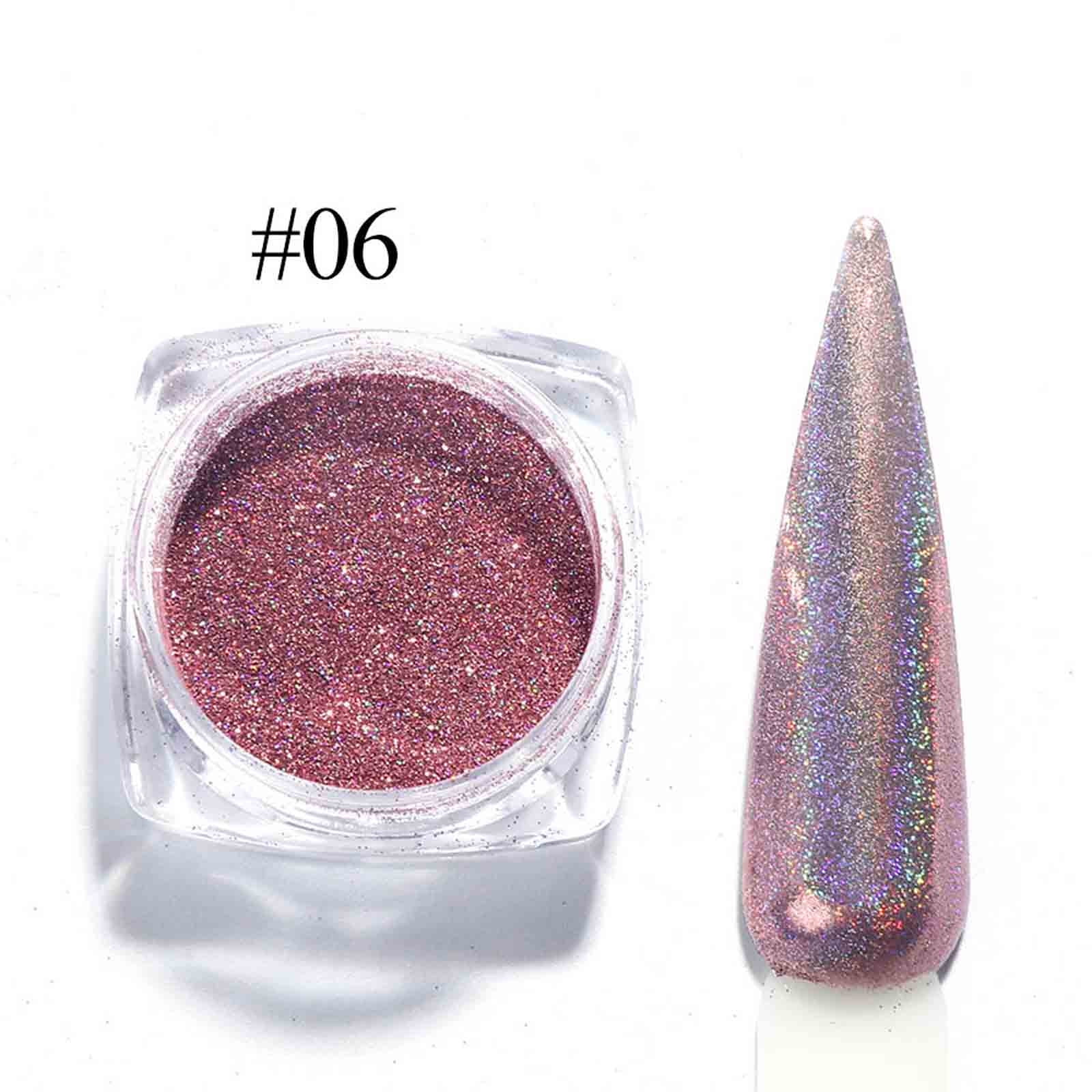 SDJMa Diamond Nail Powder Sparkling Crystal Glitter Holographic Nail ...