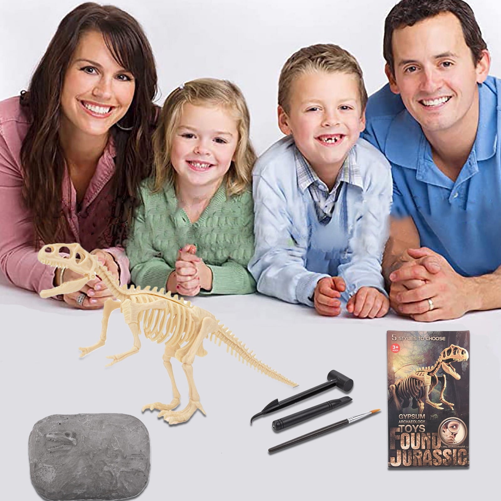 SDJMa Dig Up Dinosaurs Skeleton Set,Dinosaur Digging Fossil Kit Model ...