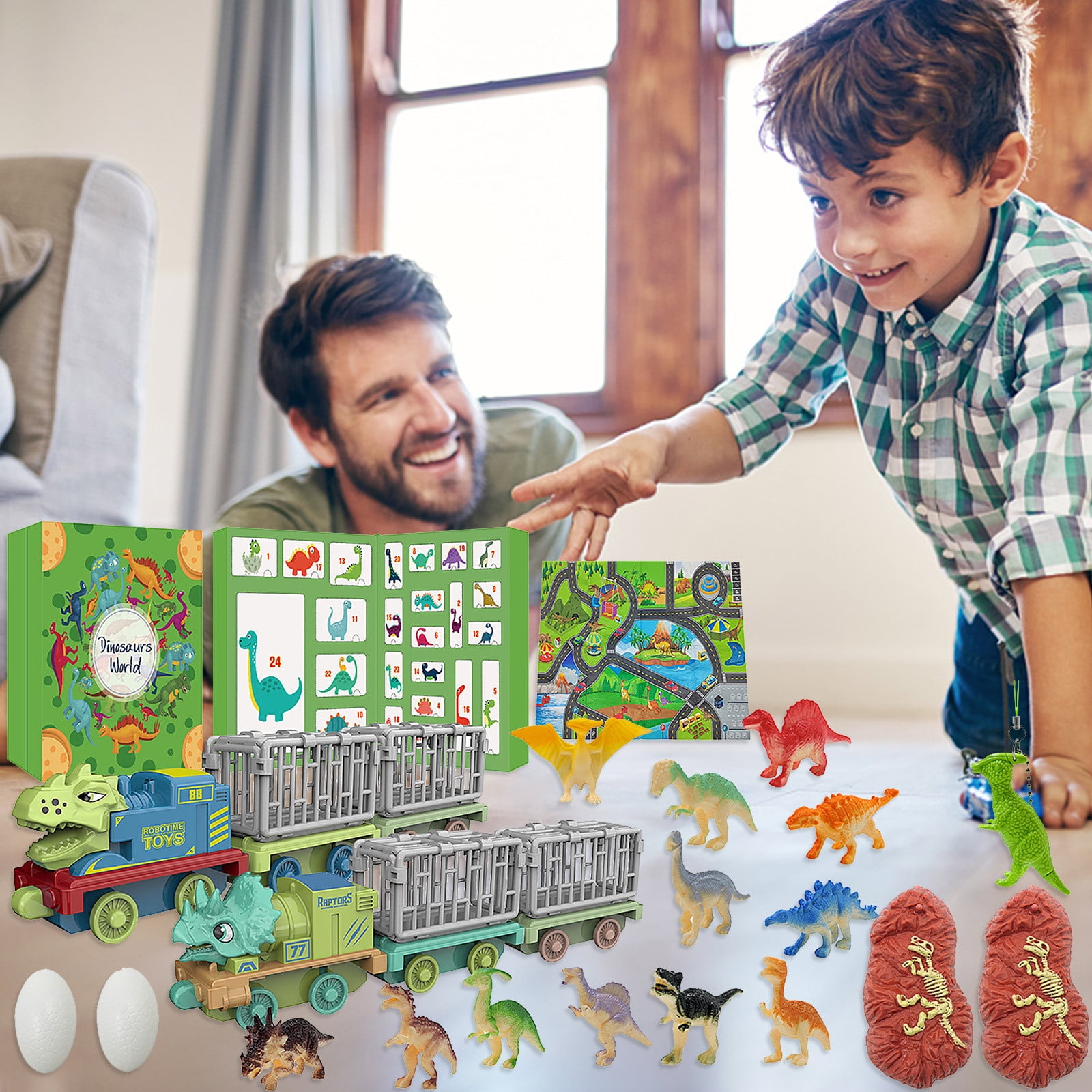 SDJMa Dinosaur Advent Calendar 2022, 24 Days Dinosaur Figure Christmas Countdown Calendar ...