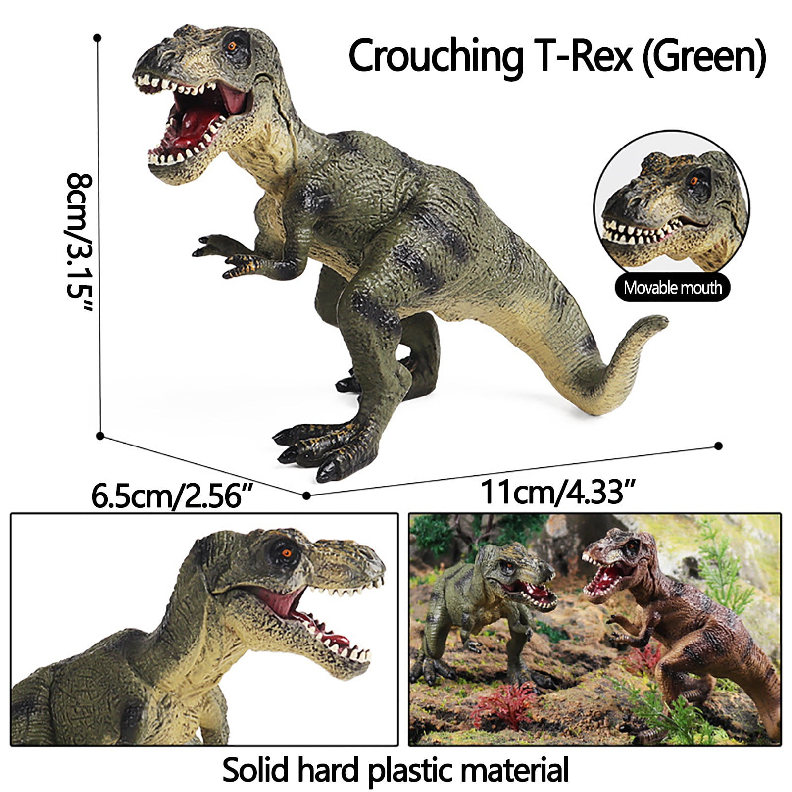 SDJMa Dinosaur Toy Tyrannosaurus Rex, Realistic Dinosaur Figure T-Rex ...