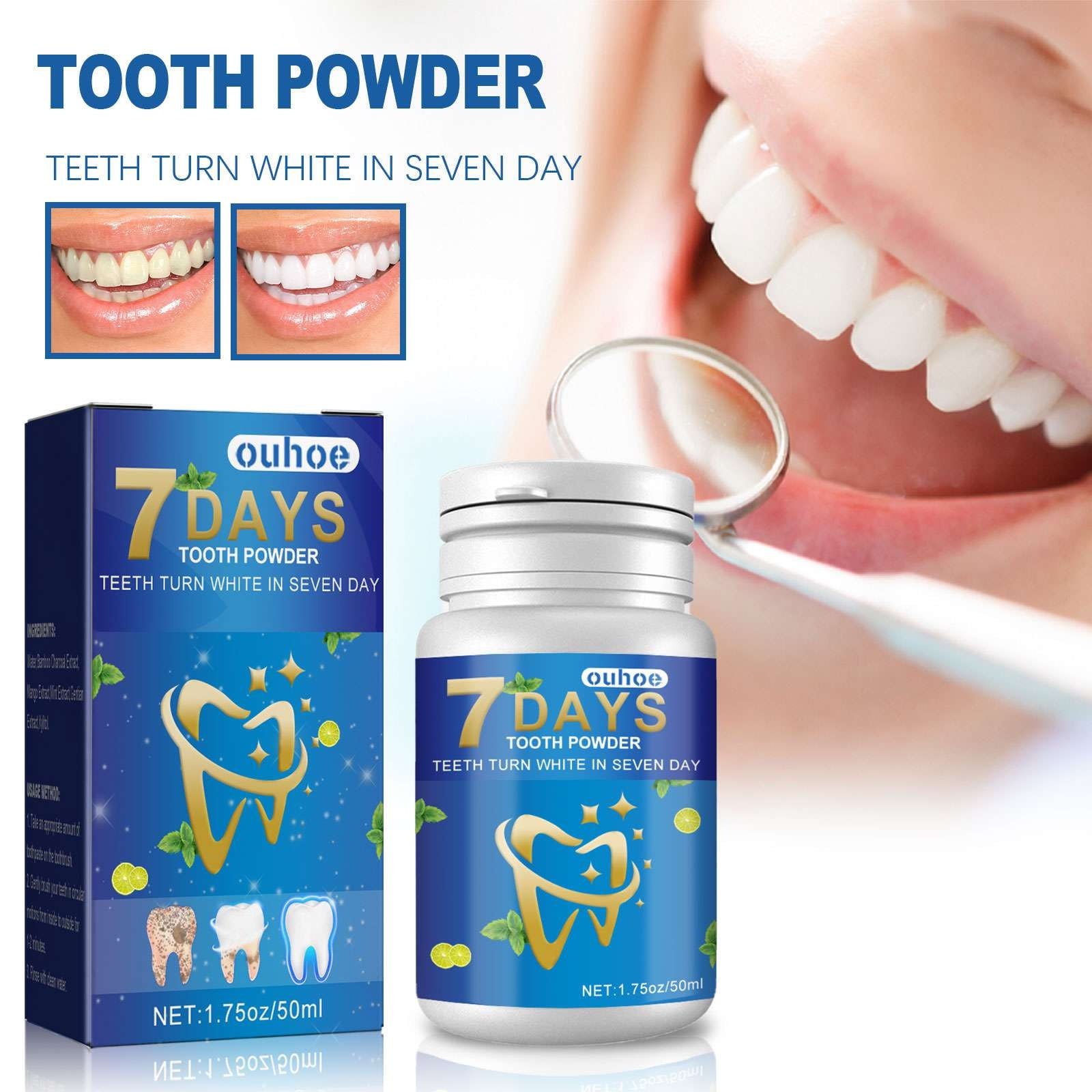 SDJMa Dirty Mouth Toothpowder Tooth Cleaning Powder, Tooth Cleaning ...