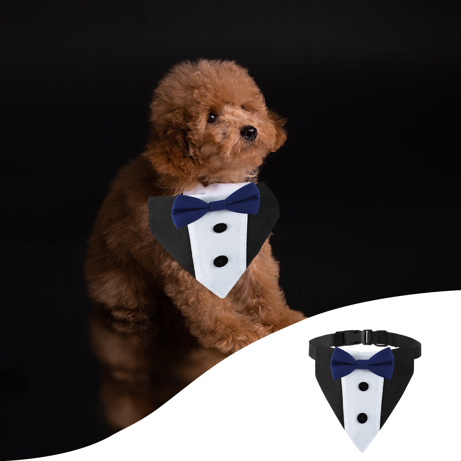 SDJMa Dog Tuxedo Dog Suit Dog Wedding Bandana Collar with Bow Tie ...