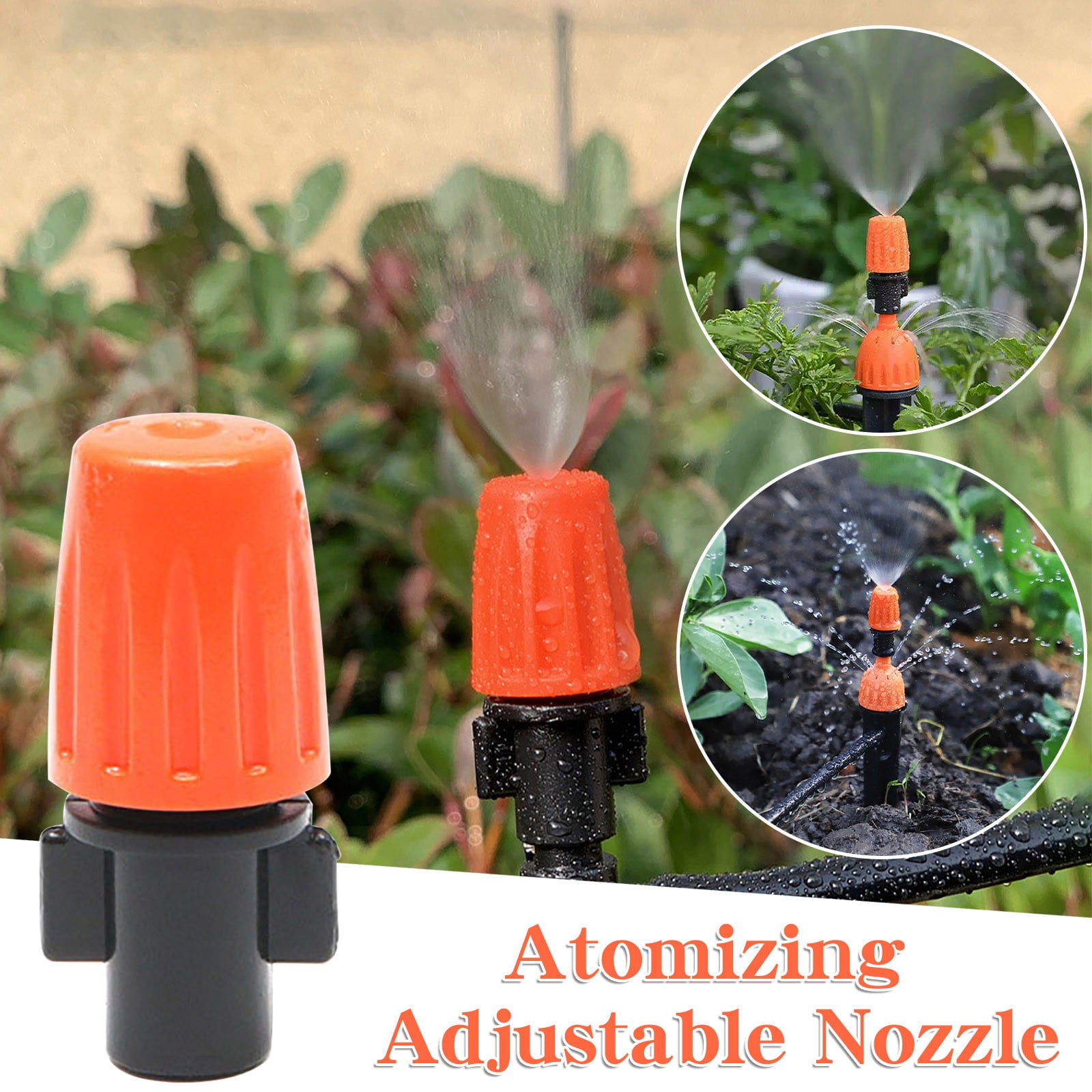 SDJMa Drip Irrigation Spray Emitters, Adjustable Atomizing Nozzles ...