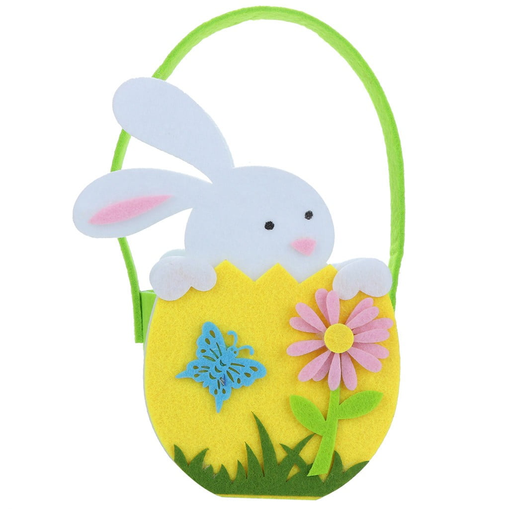 SDJMa Easter Baskets for Toddlers, Felt Easter Egg Bunny Baskets with ...
