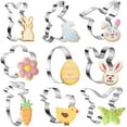 SDJMa Easter Cookie Cutter Set - 9 Piece - Egg, Easter Bunny, Bunny ...
