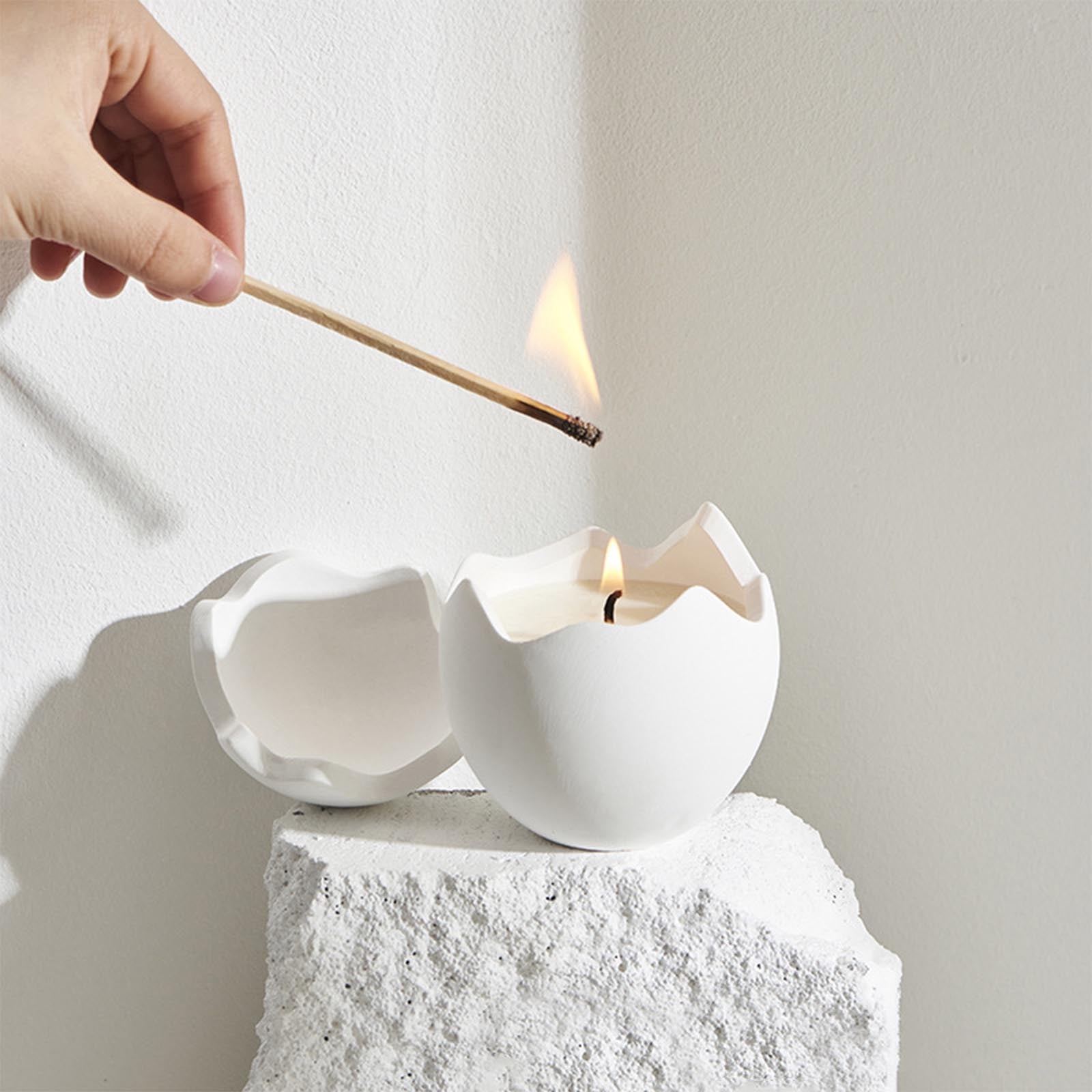 SDJMa Easter Eggs Scented Candle, Paintable Egg Shaped Aromatherapy ...