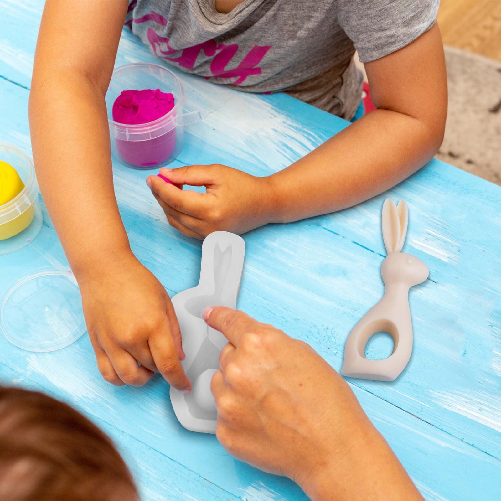 SDJMa Easter Silicone Molds - 3D Bunny Chocolate Mold - Rabbit Making ...