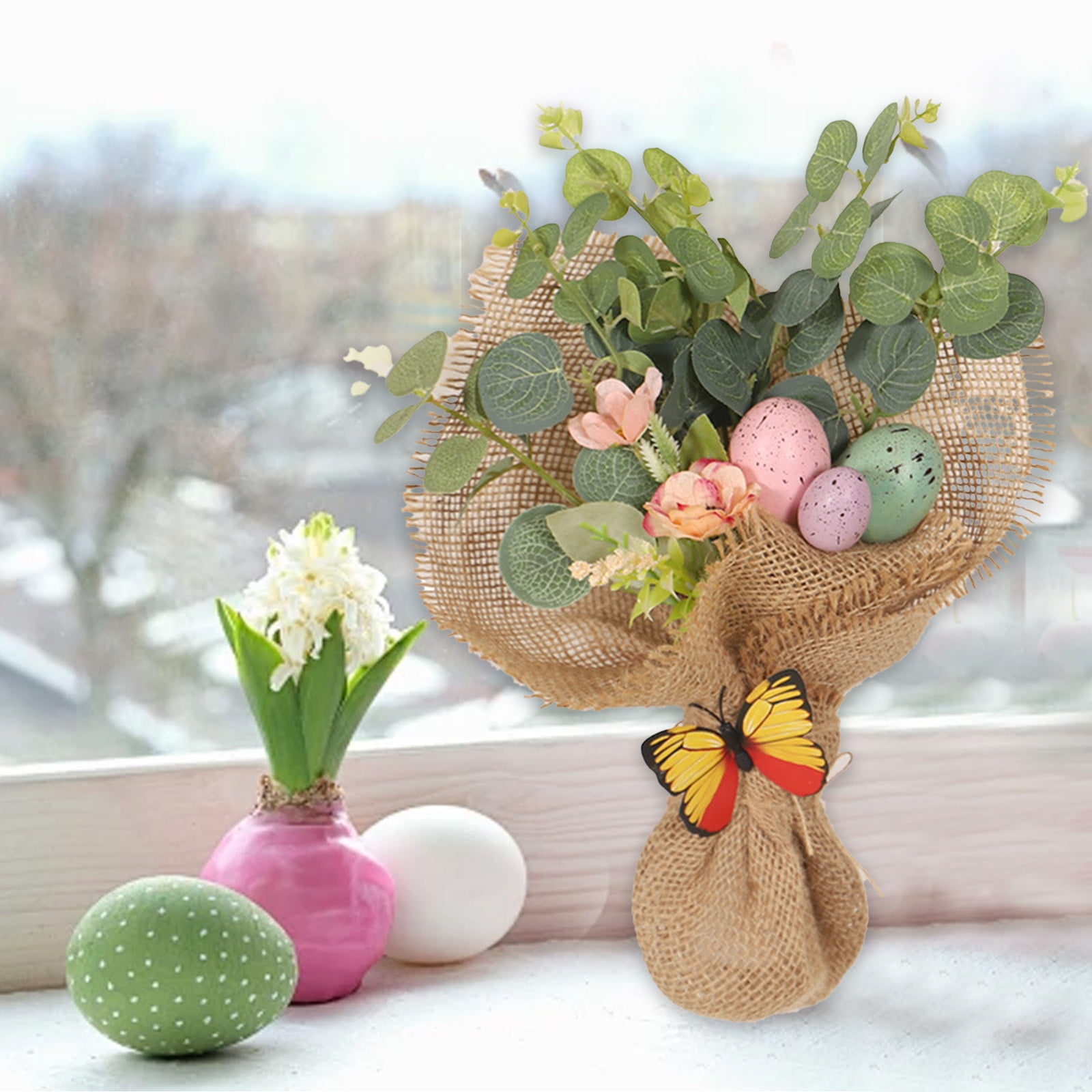SDJMa Easter Table Centerpiece Decoration, Artificial Spring Flower ...