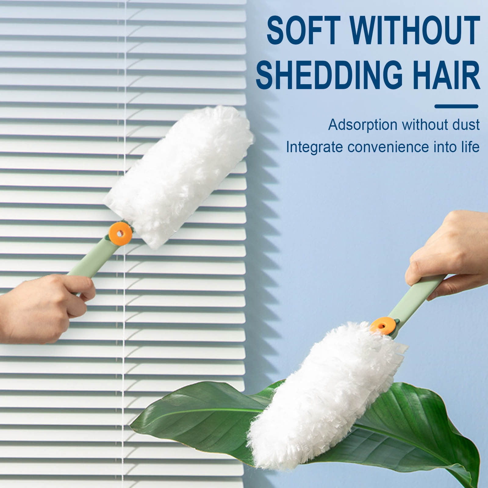 SDJMa Electrostatic Duster Kit, Extender Handle & Disposable Brush Head ...