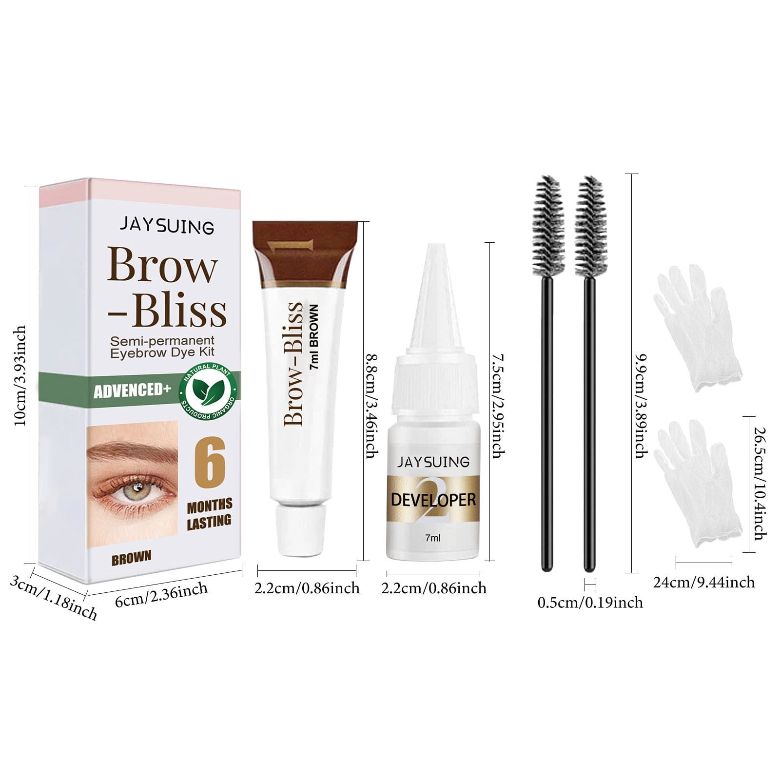 SDJMa Eyebrow Color Kit Semi Permanent Maroon Eyebrow Color Safe ...