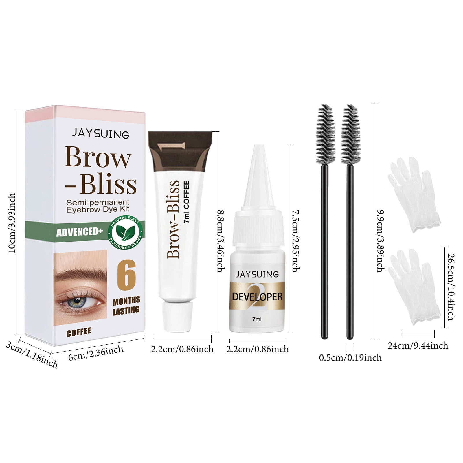SDJMa Eyebrow Color Kit Semi Permanent Maroon Eyebrow Color Safe ...