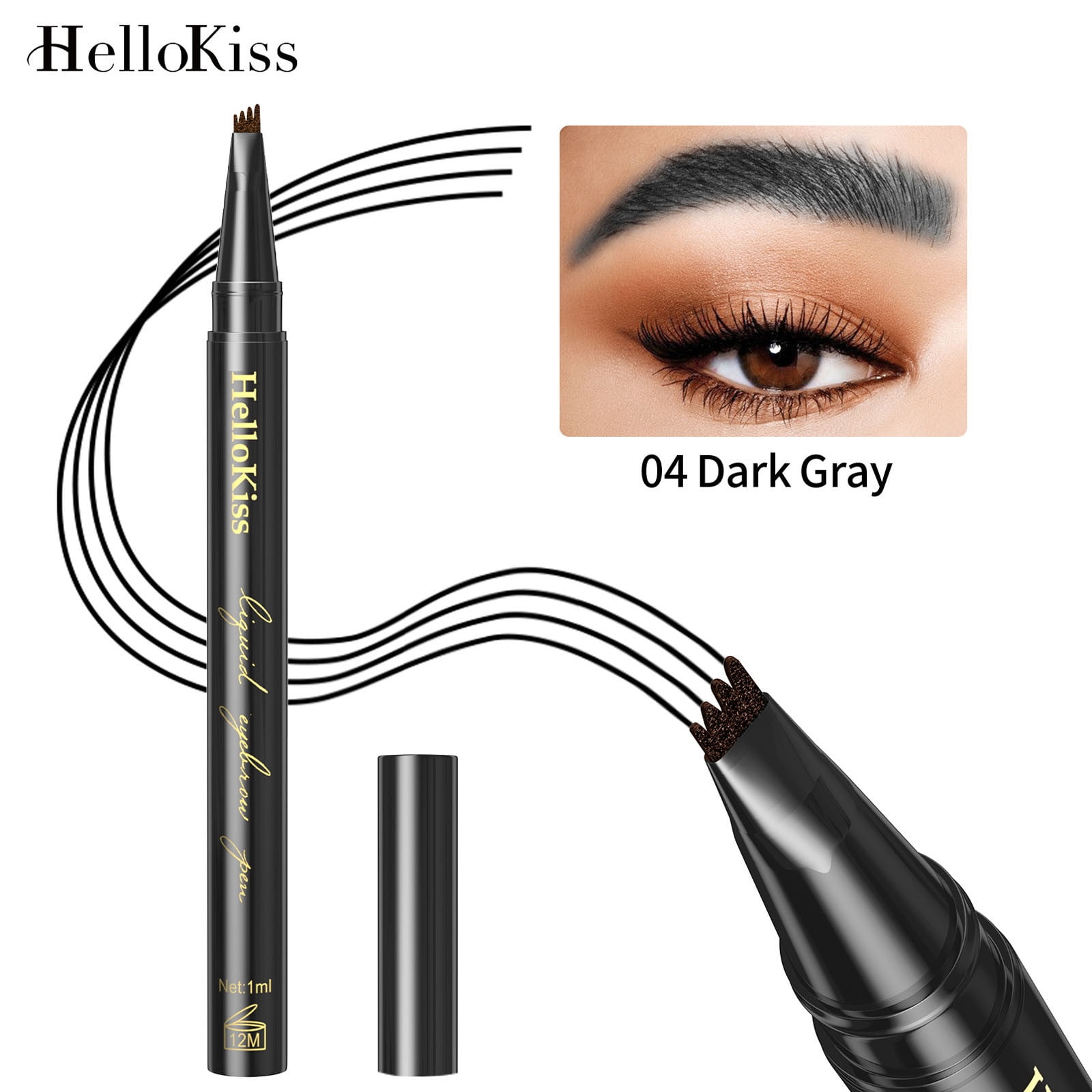 SDJMa Eyebrow Pencil,With Micro Fork Applicator, Eyebrow Pen, Long ...