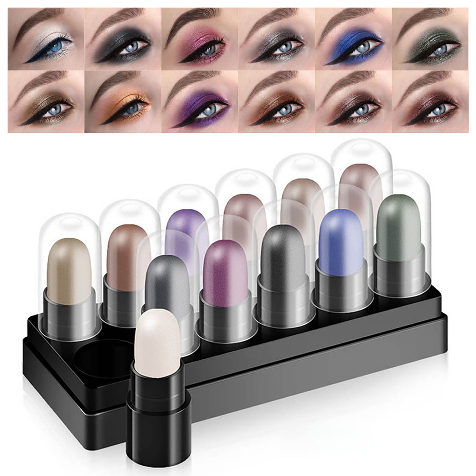 SDJMa Eyeshadow Stick Set,Champagne Shimmer Cream Eye Brightener Stick ...