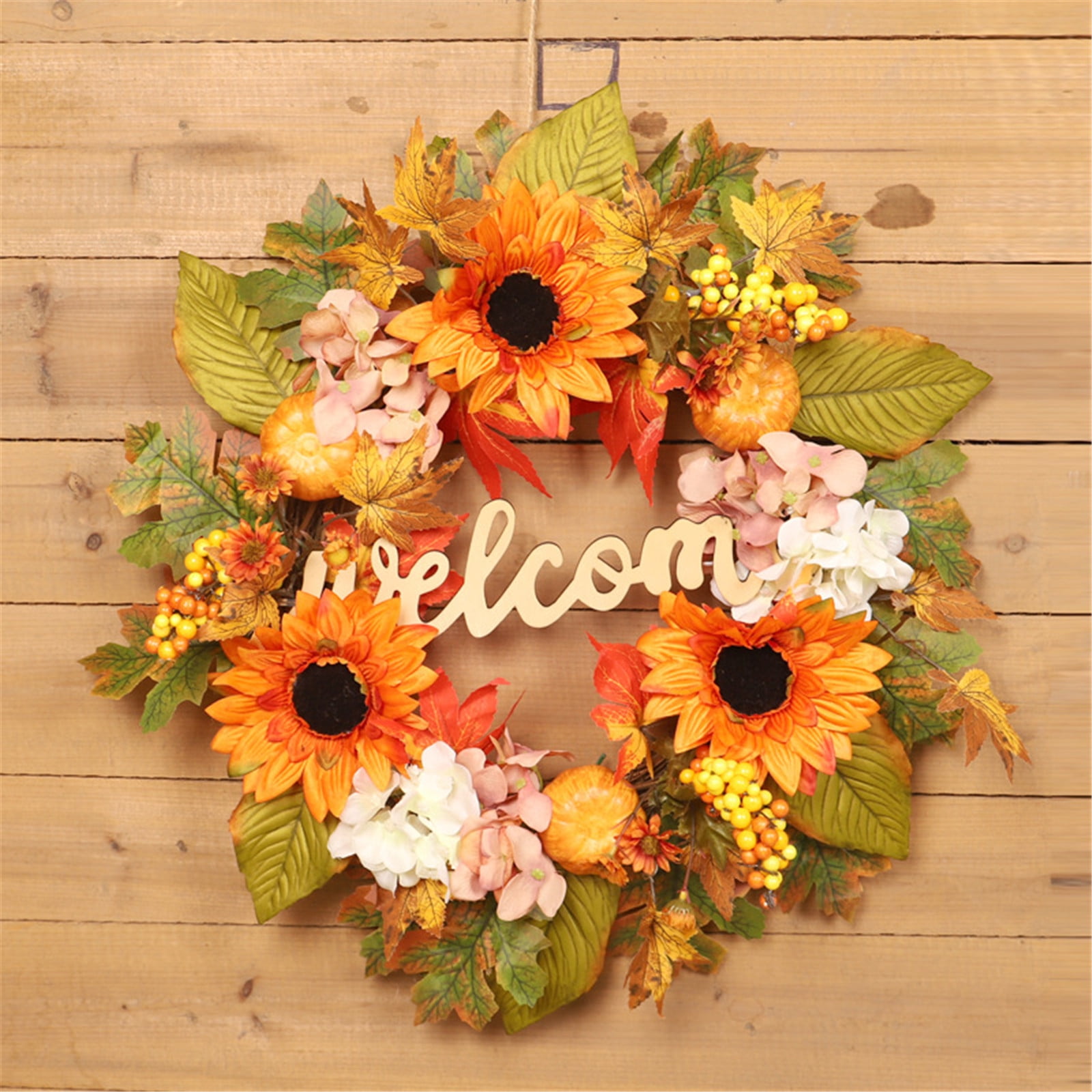 SDJMa Fall Harvest Swag for Front Door, Artificial Fall Swag Fall ...