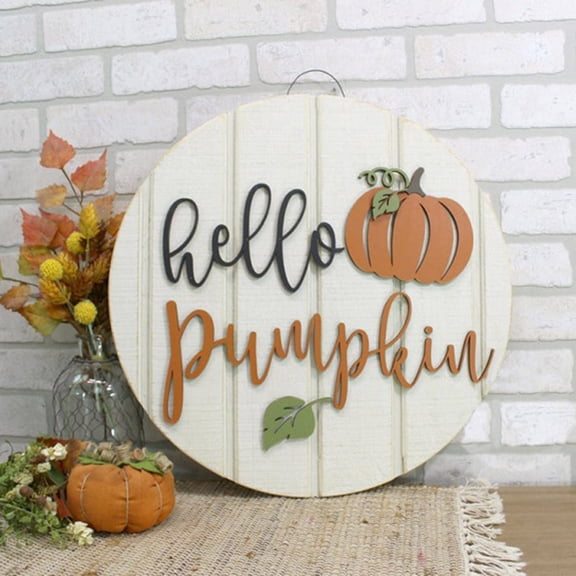 Wood Box Harvest Signs with Pumpkin, Assorted Color - 4 Piece - Walmart.com