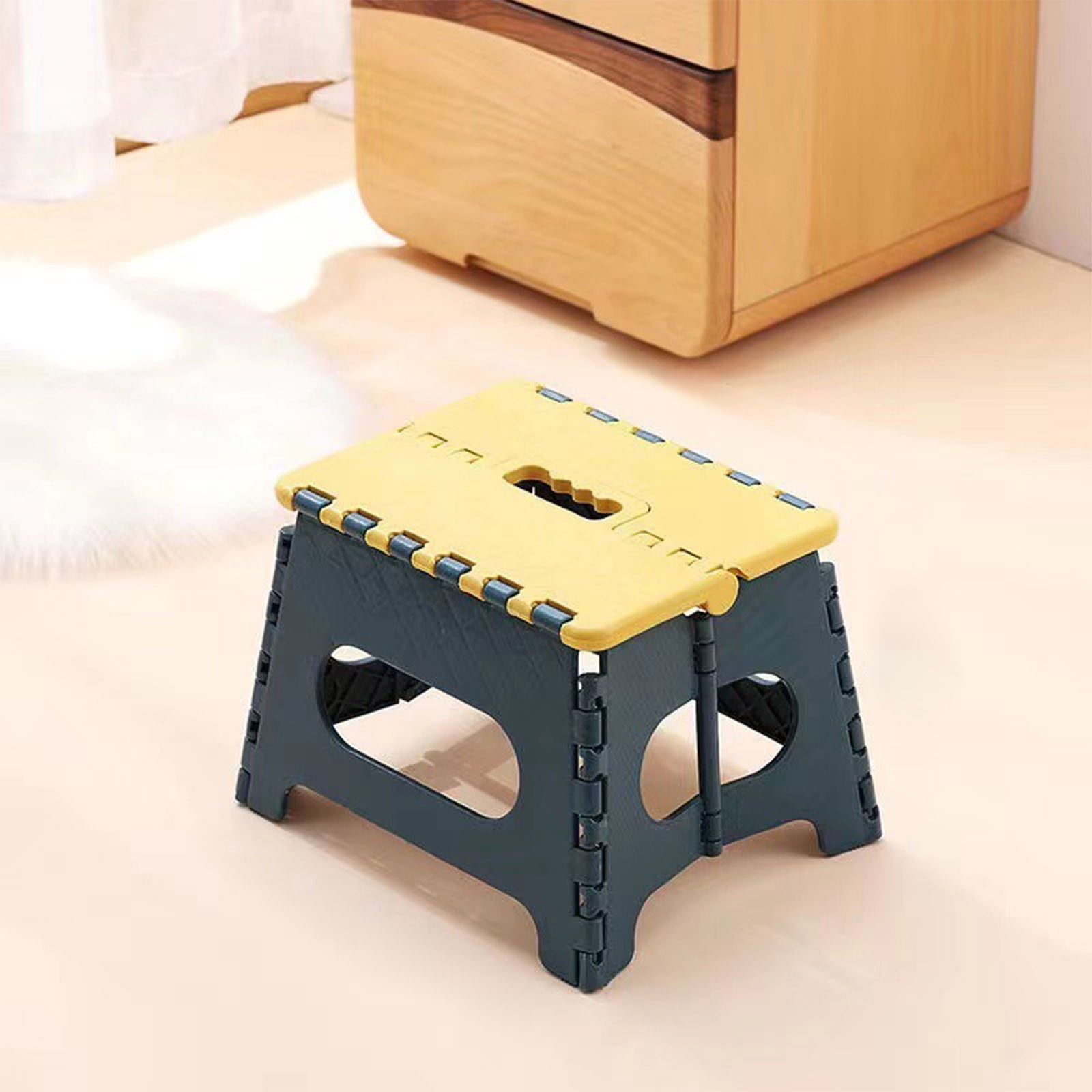 SDJMa Folding Step Stool 8.7 Inch, Non-Slip Surface Portabl Foldable 1 ...