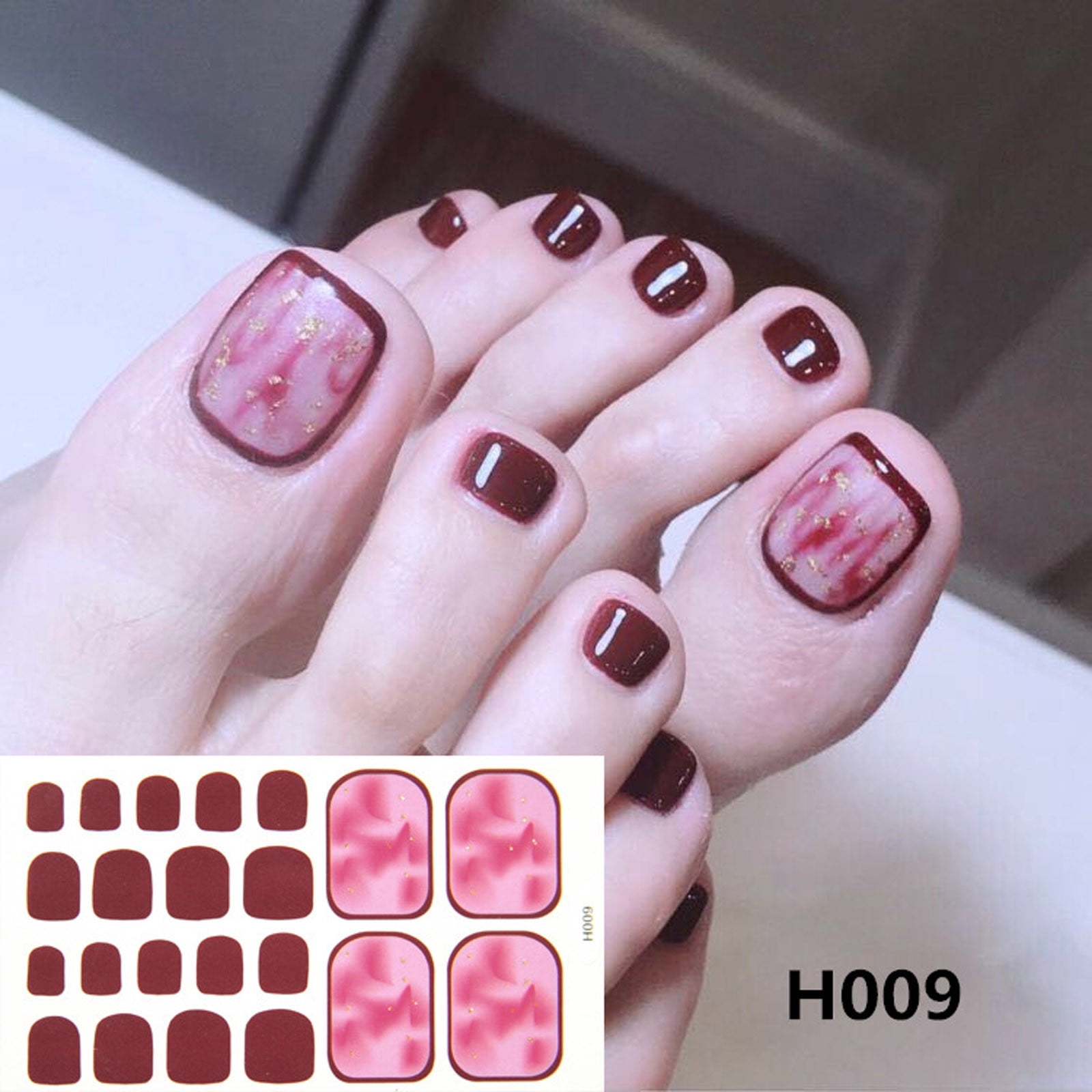 SDJMa Foot Stickers Foot Nail Stickers For Female DIY Nail Decoration ...