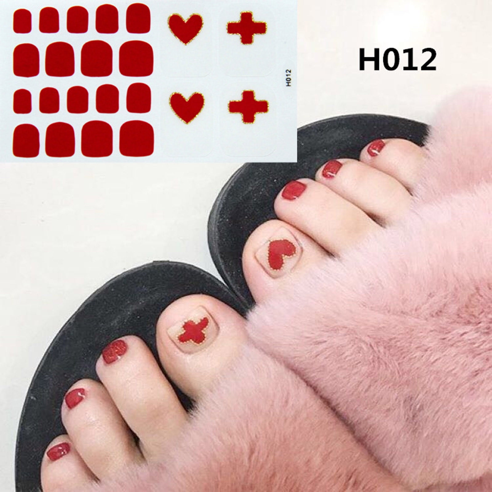 SDJMa Foot Stickers Foot Nail Stickers For Female DIY Nail Decoration ...