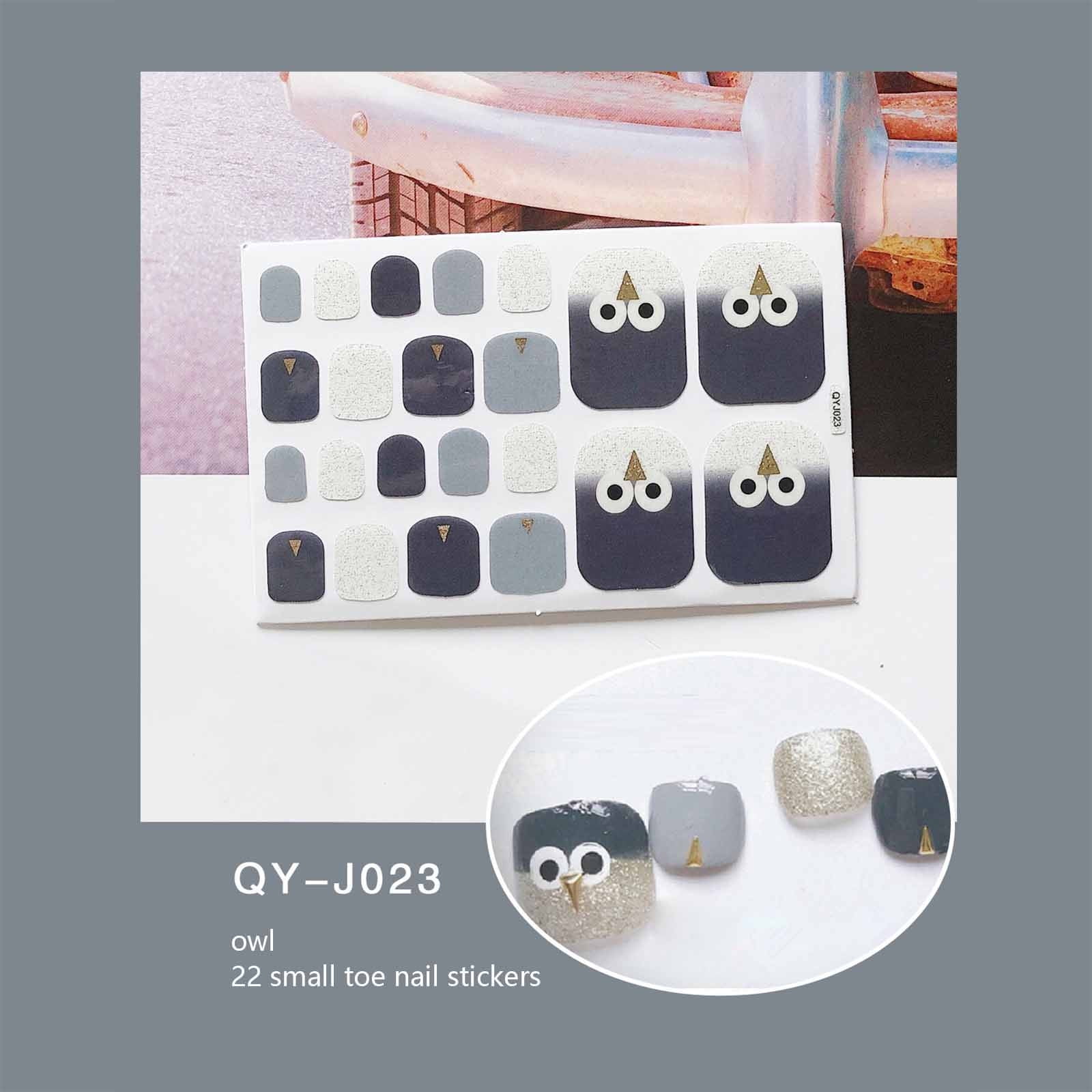 SDJMa Full Toe Nail Wraps Toenail Polish Stickers Adhesive Toe Nail ...