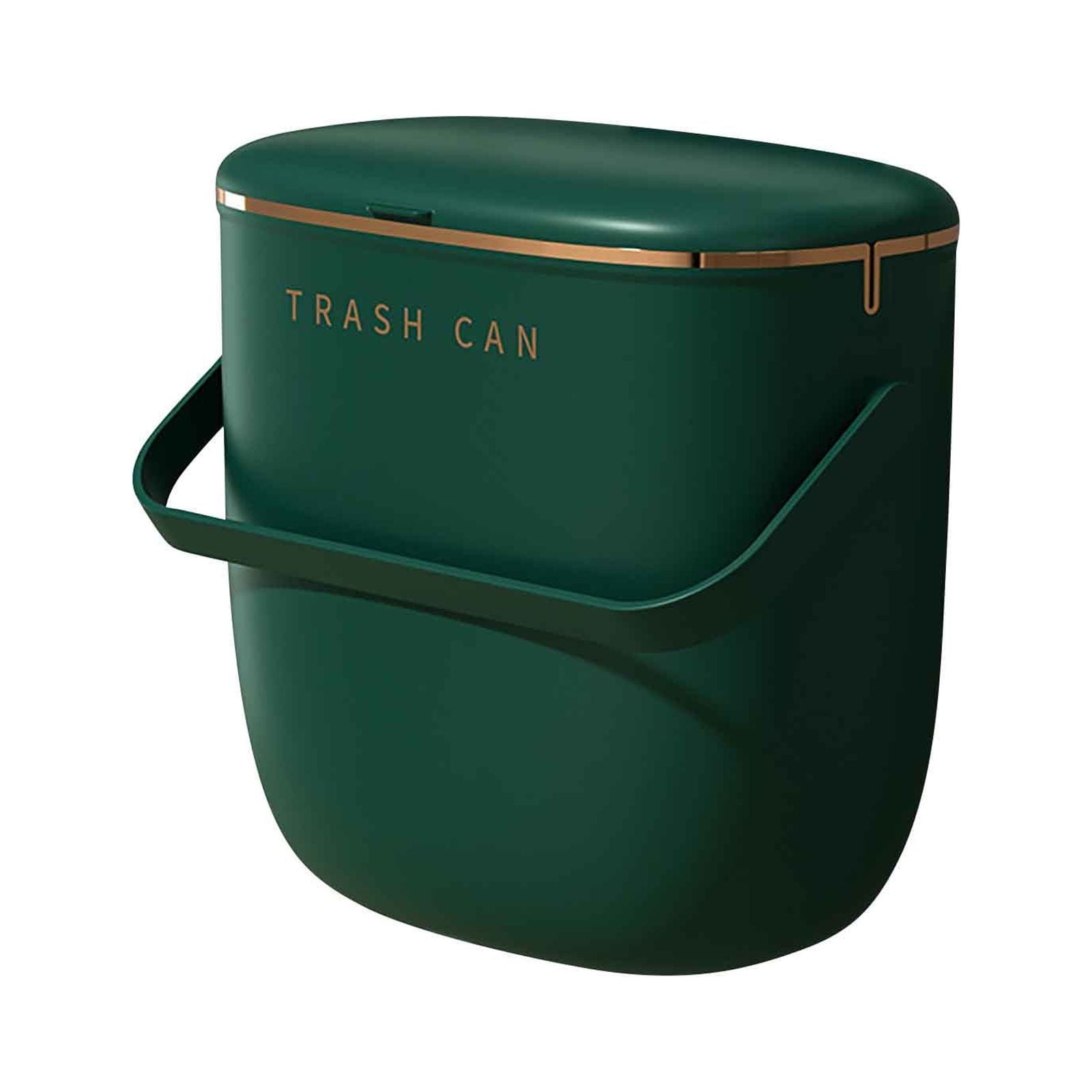SDJMa Gal Hanging Trash Can for Kitchen Cabinet Door with Lid, Small ...