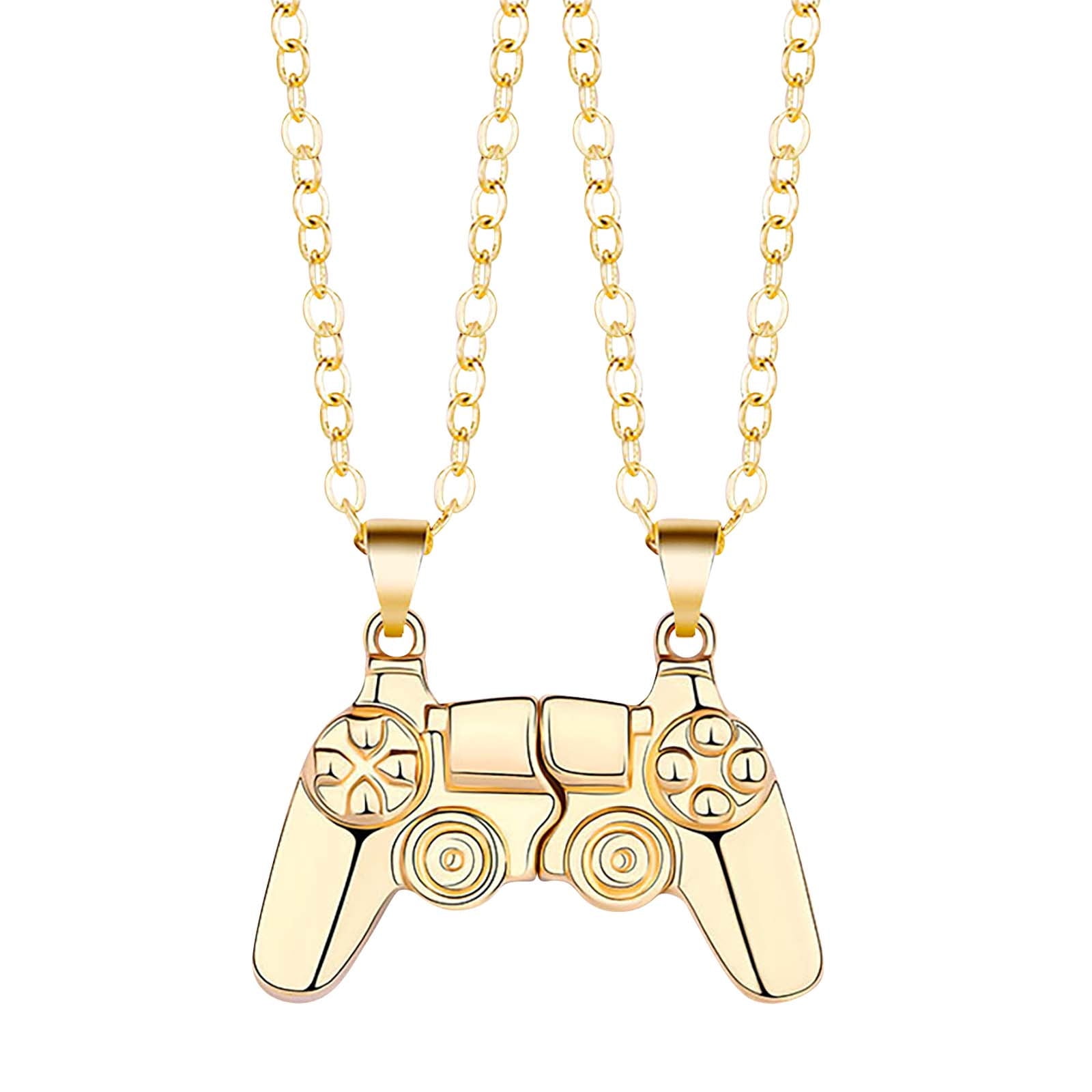 SDJMa Game Controller Necklace Couple Matching Pendant Necklace for Men ...