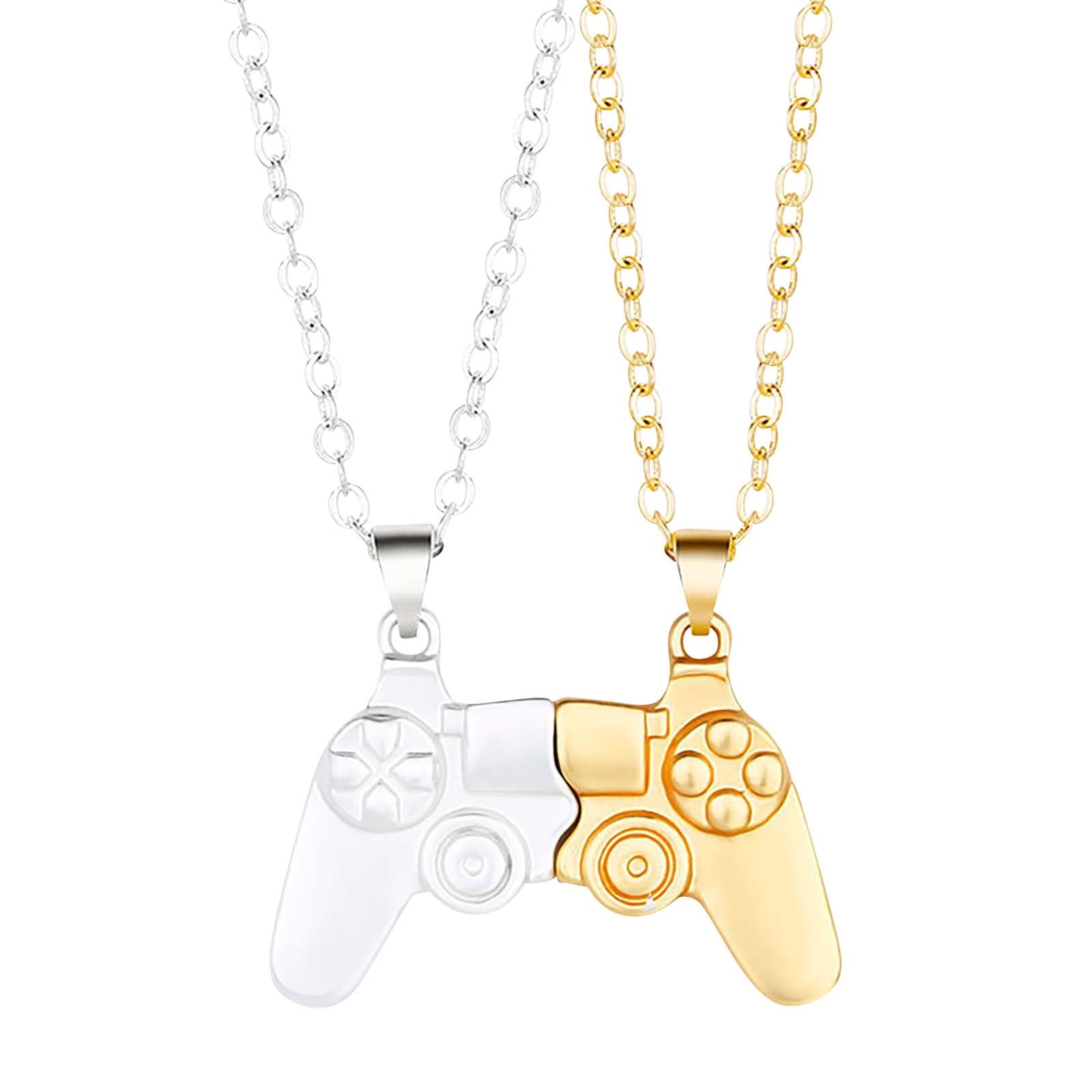 SDJMa Game Controller Necklace Couple Matching Pendant Necklace for Men ...