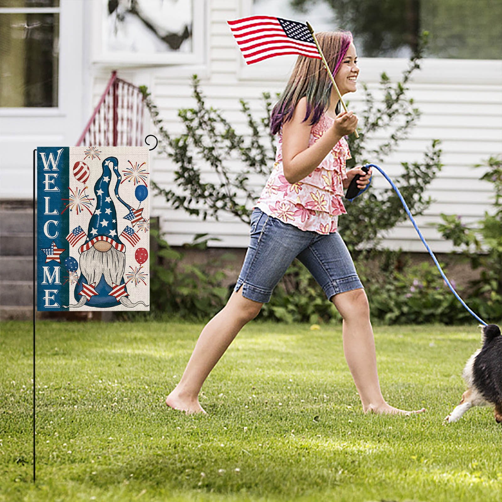 SDJMa Garden Flags for Independence Day, Small Yard Flag for Holiday ...