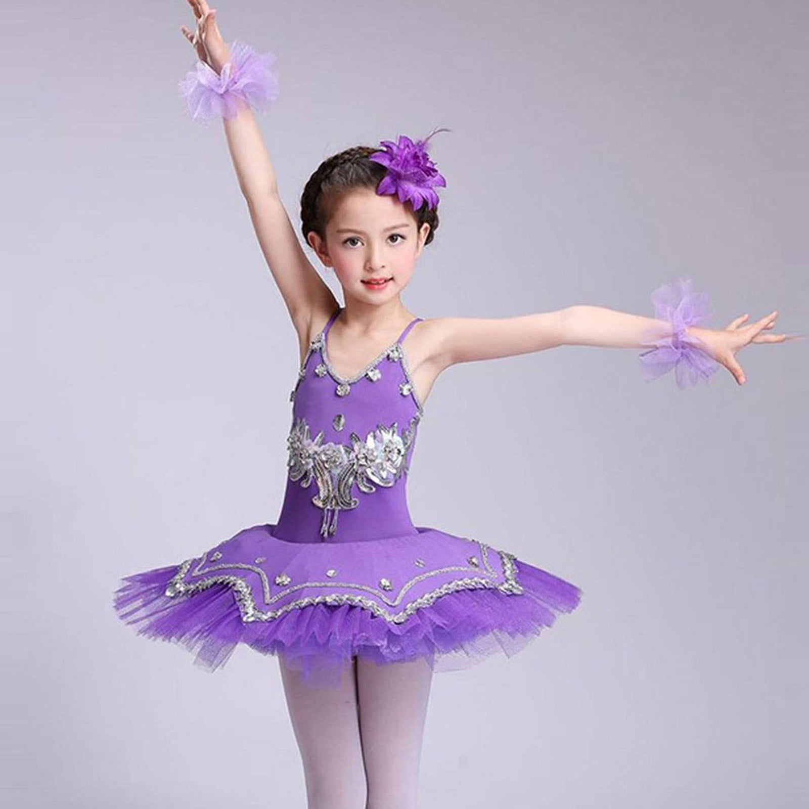 Herrnalise Girl Skirt Tights Ballet Suit Sparkling Ballet Skirt ...