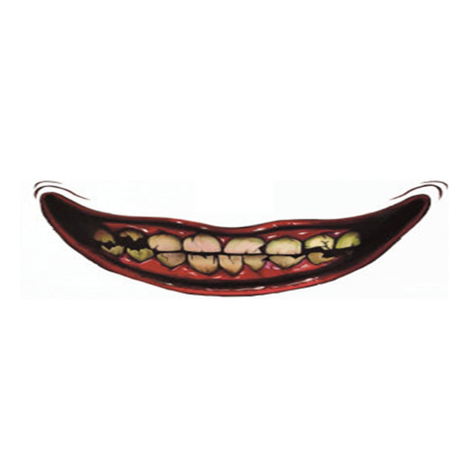 SDJMa Halloween Prank Makeup Temporary Tattoo, Clown Horror Mouth Fake ...