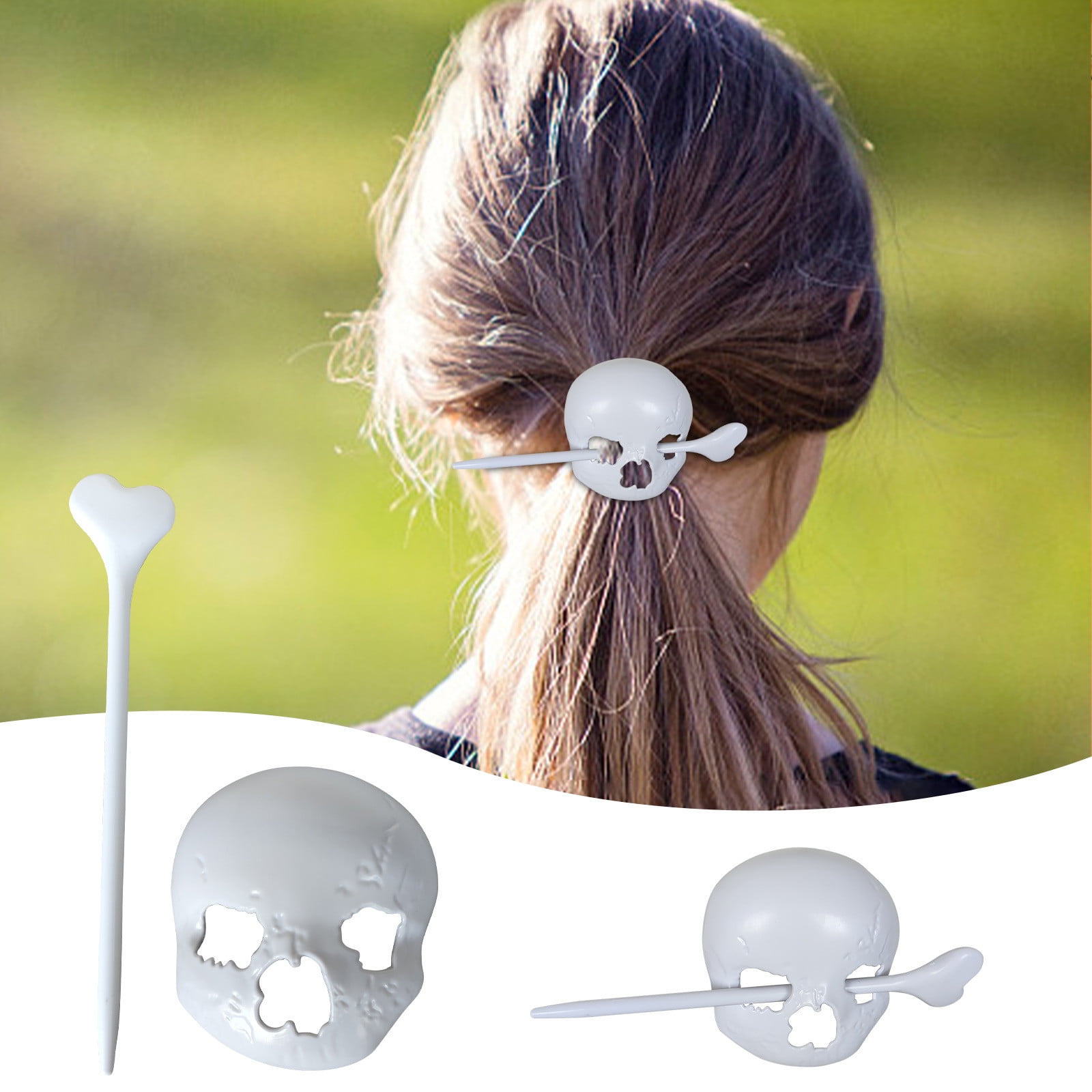 SDJMa Halloween Skull Hair Clips Skeleton Hair Barrettes Clips ...