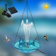 Hanging Solar Bird Bath Fountain, Hummingbird Mister Solar Powered ...