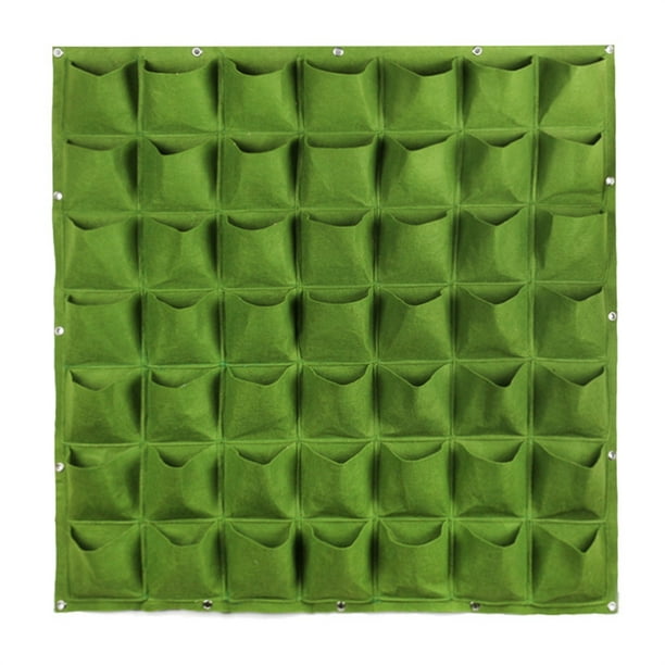 SDJMa Hanging Planting Grow Bags - 49 Pockets Hanging Vertical Wall ...