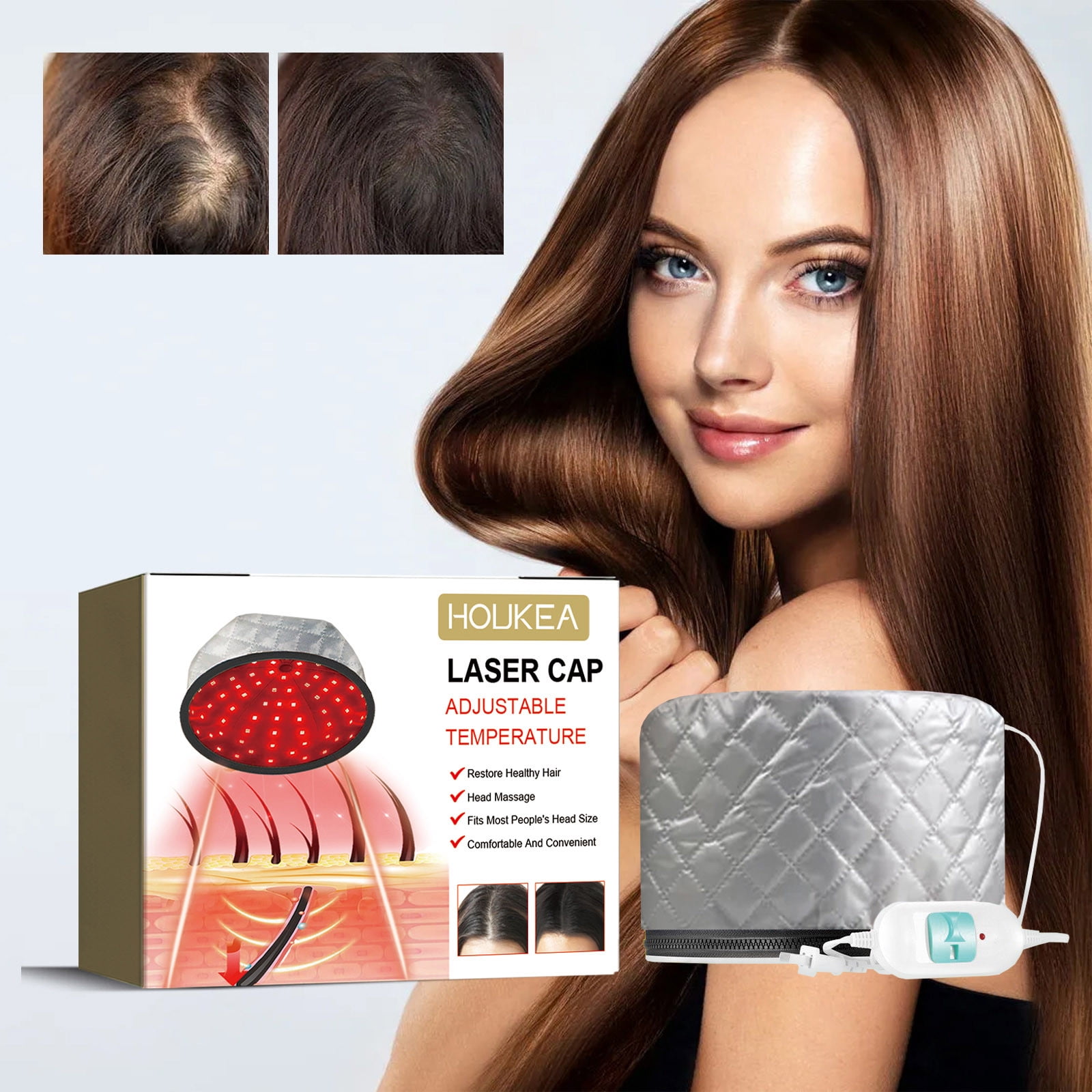 SDJMa Heat Cap for Deep Conditioning Heats Up Quickly - Hair Steamer ...